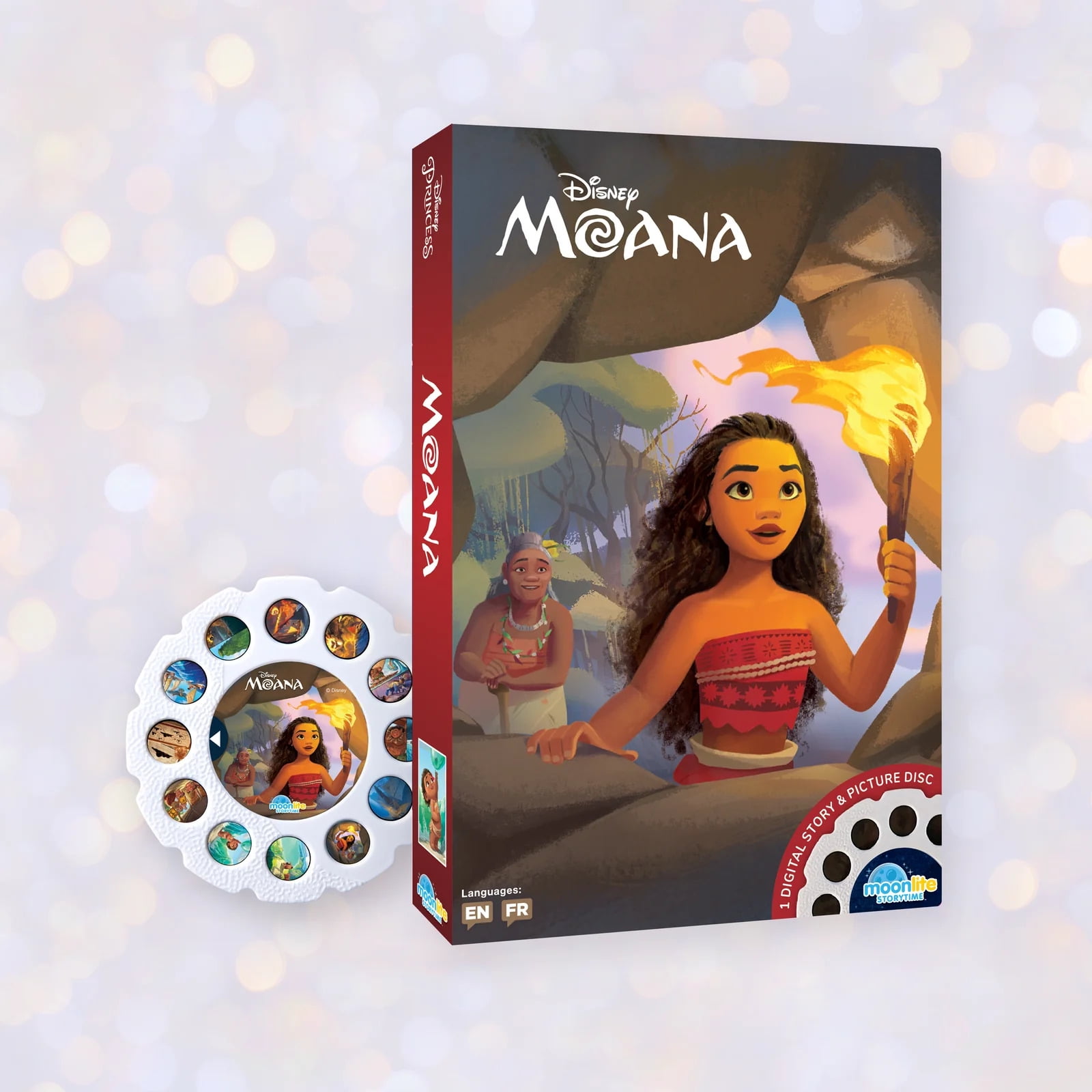 Moonlite Storytime Moana Story Reel, Interactive Early Learning for ...