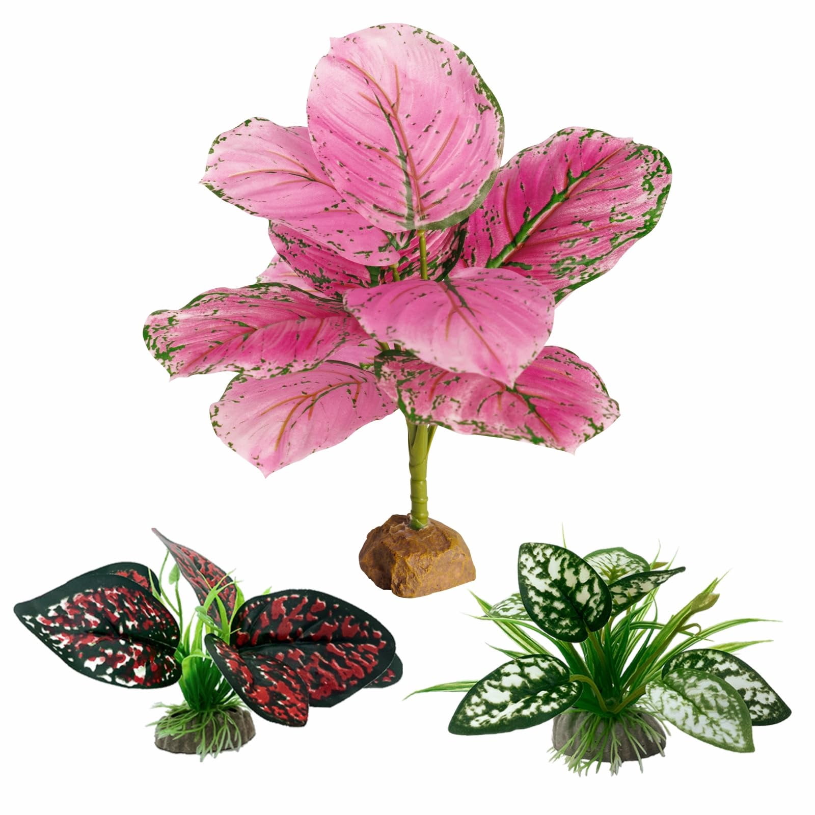 Moonorange Reptile Artificial Plants, Terrarium Plants Decorations ...