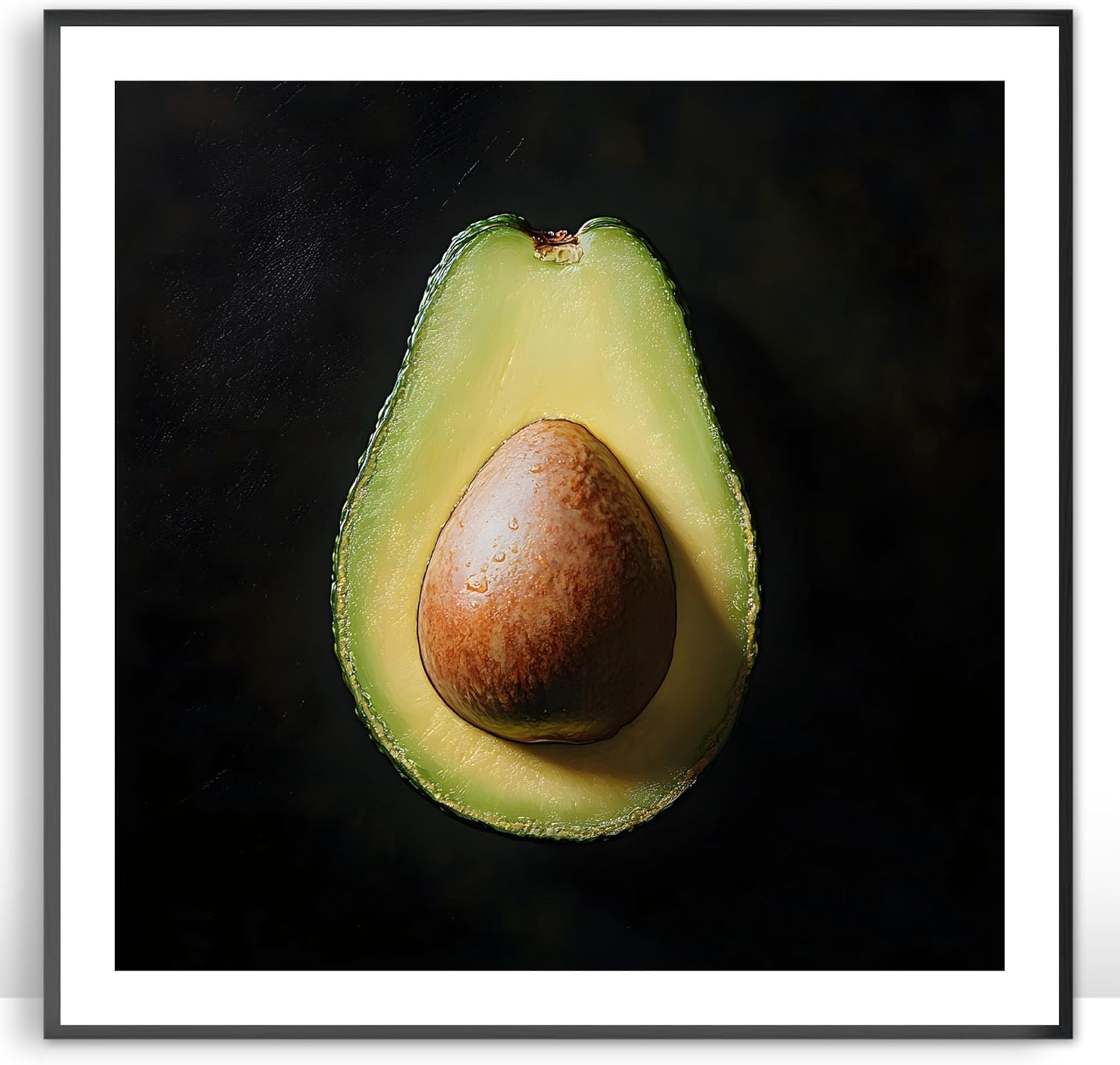 Moonow7 Avocado Fruit Art Prints, Realistic Green Posters, Kitchen ...