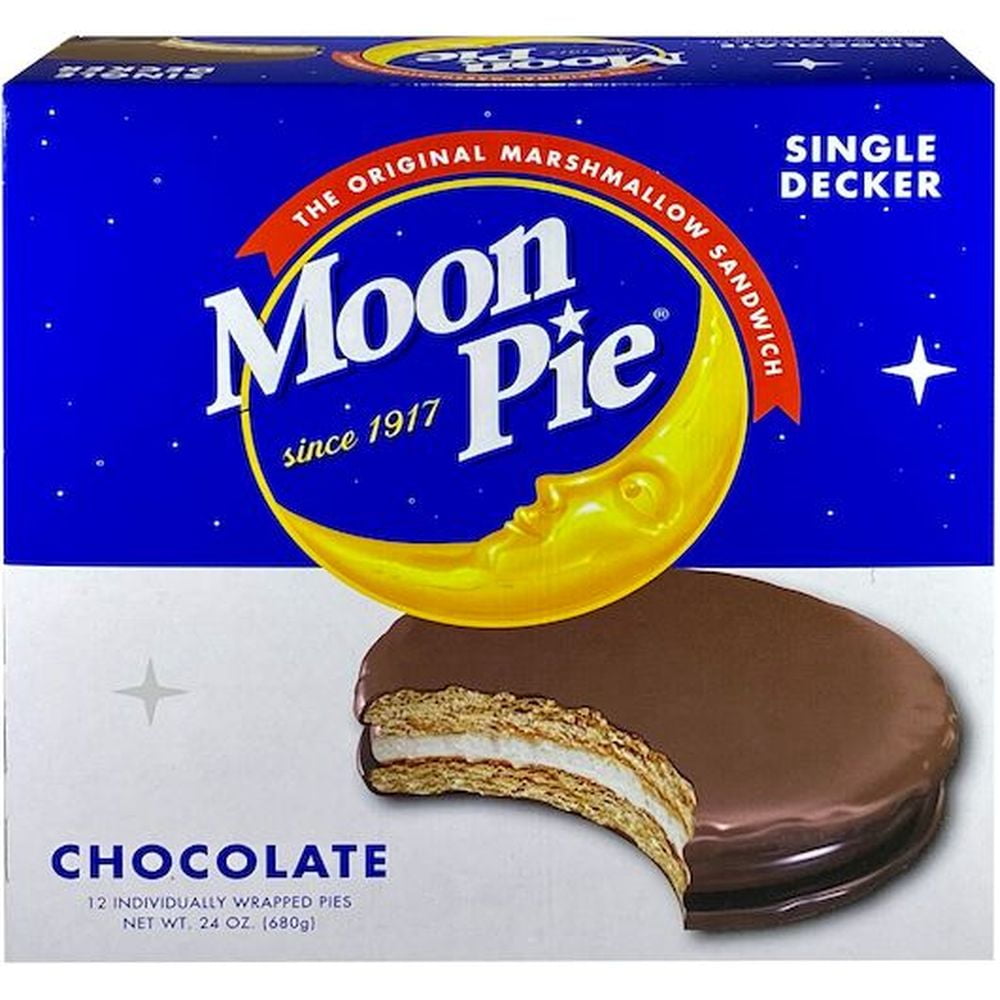 MoonPie, Chocolate Marshmallow Sandwich, 12 ct, Single Decker - Walmart.com