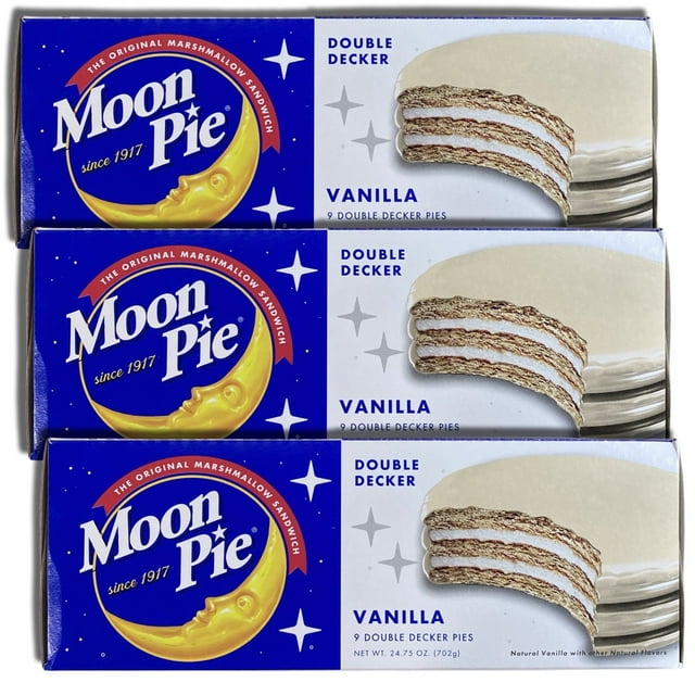 Moon Pie Vanilla Double Decker Marshmallow Sandwich | 3 Value Pack (27 ...