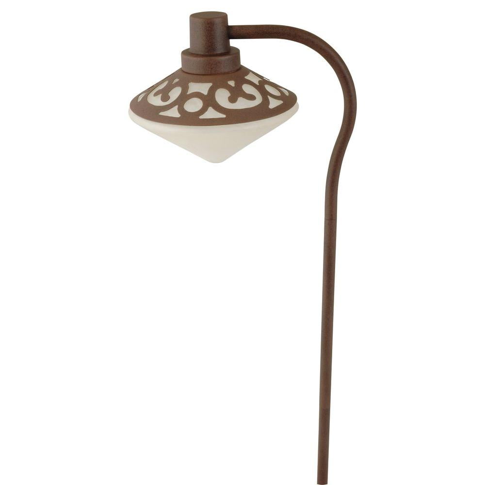 Moonrays 95863 Redwood Finish Brietta-Style Low Voltage Metal Path ...