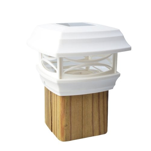 Moonrays Solar Powered LED Fence Post Cap - Walmart.com