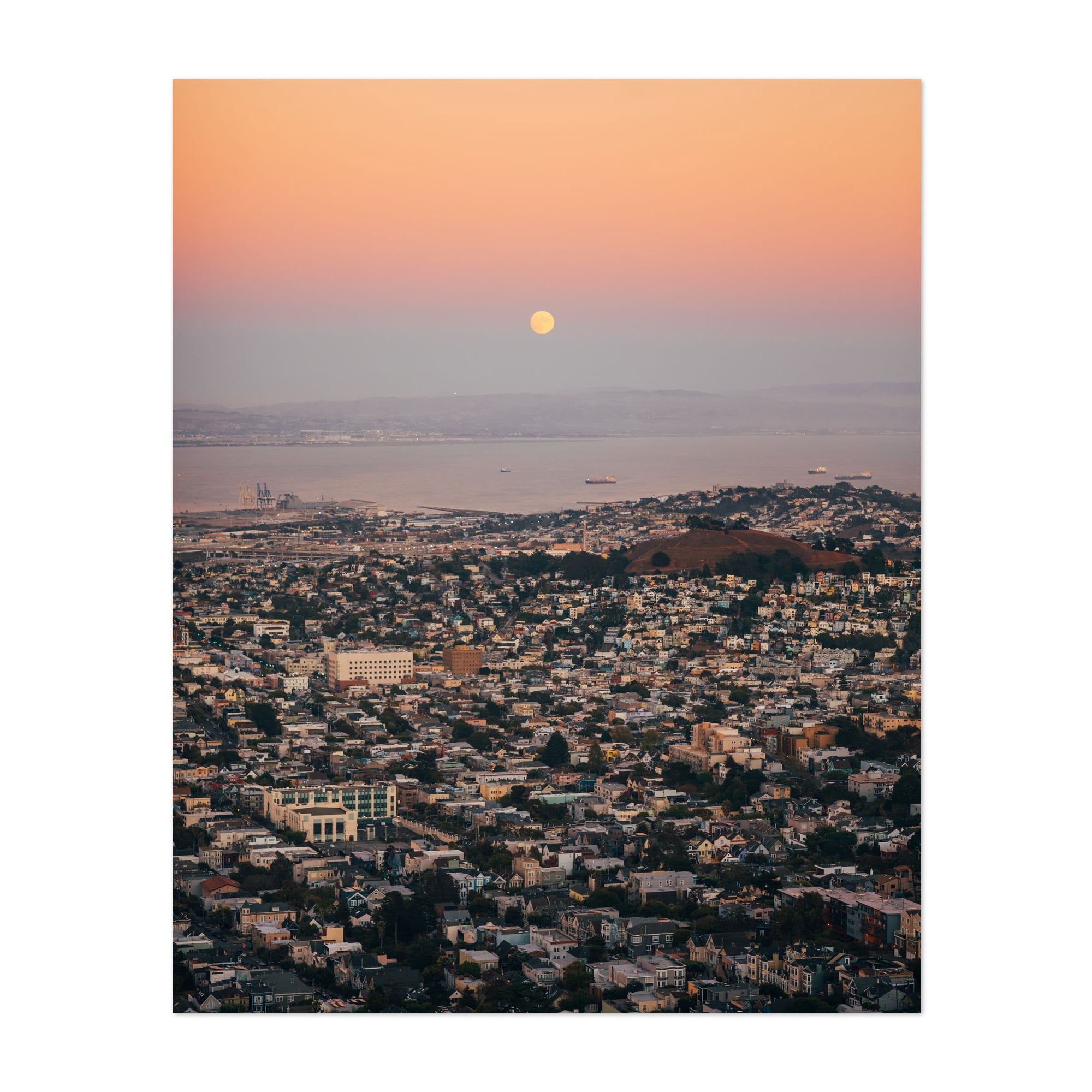 Moonrise over San Francisco - San Francisco California Photography City ...