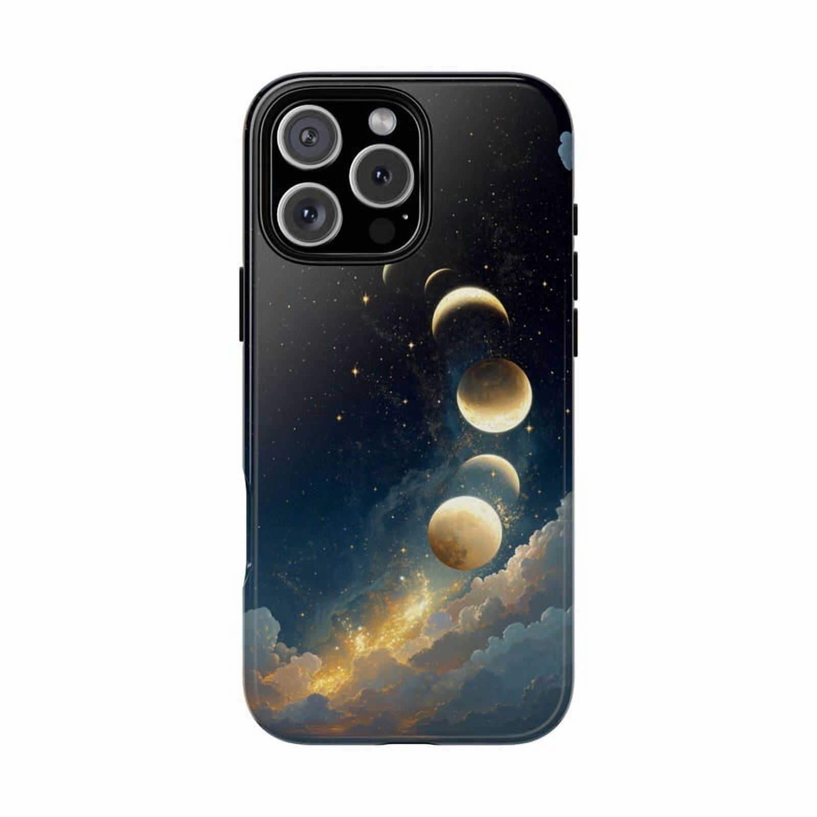 Moonscape Phases of the Lunar Moon in a Night Sky with Stars Case for ...