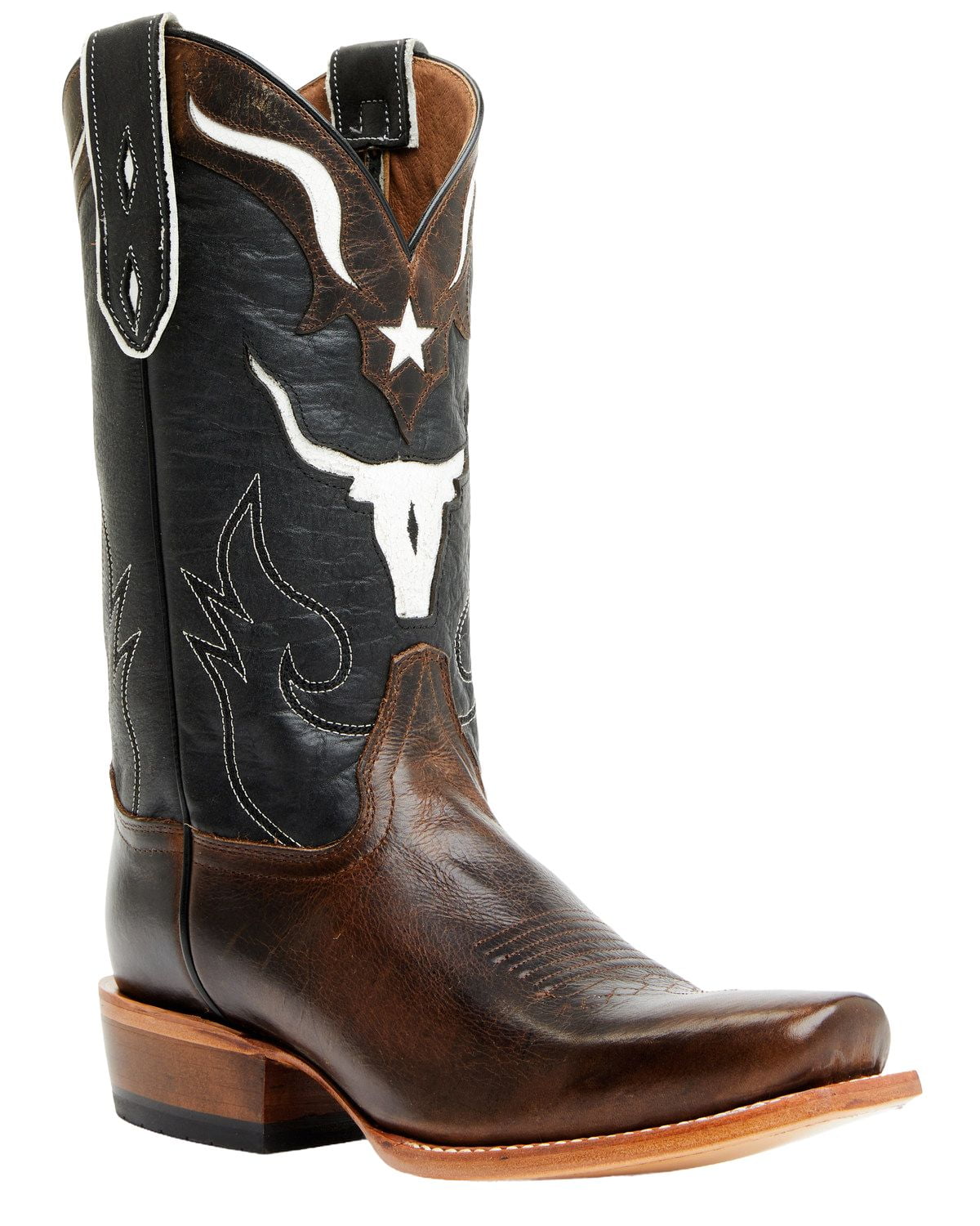 Moonshine Spirit Men's Showtime Longhorn Inlay Western Boot Square Toe ...