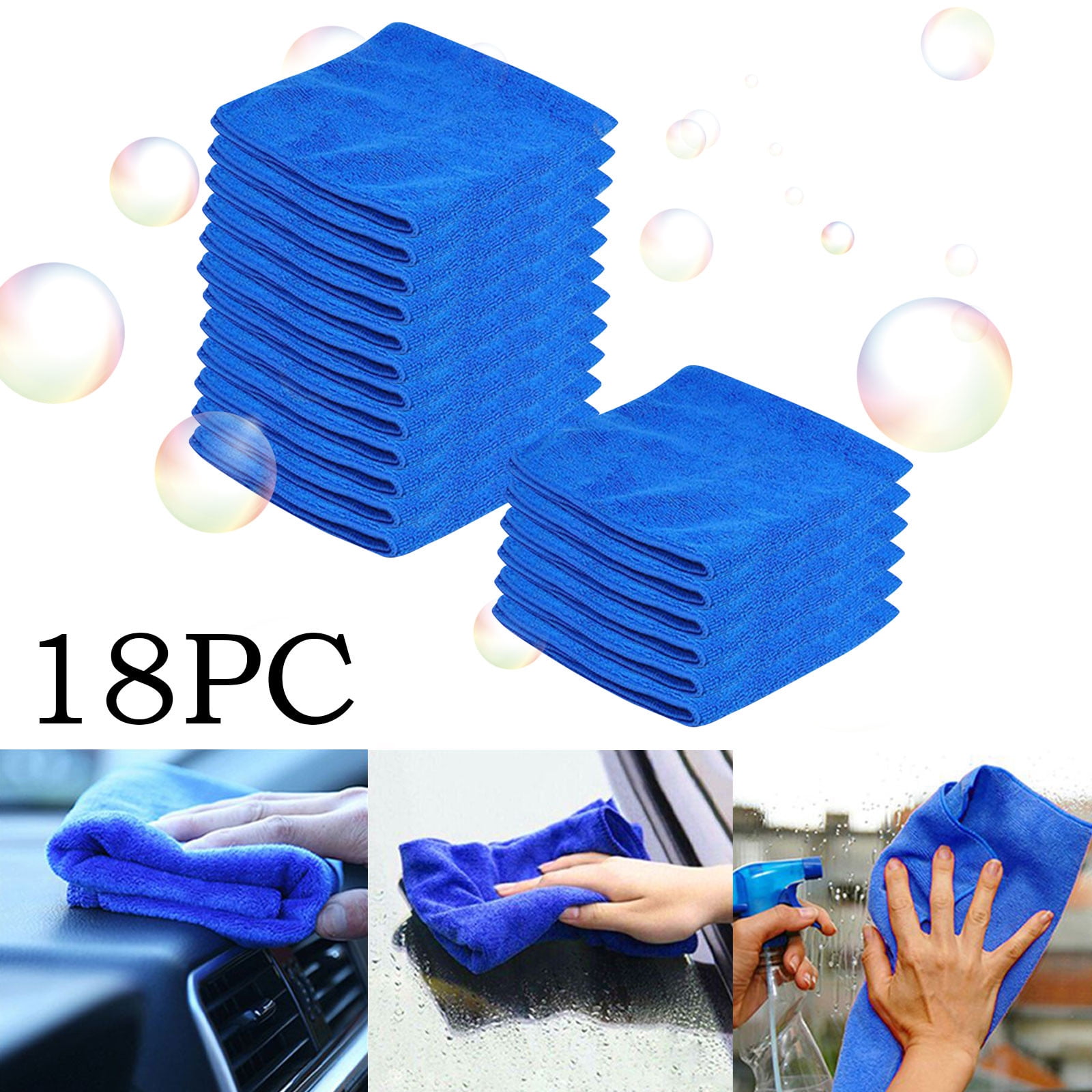 Moonsky 18Pcs Microfiber Car Drying Towel Extra Large - Auto Drying ...