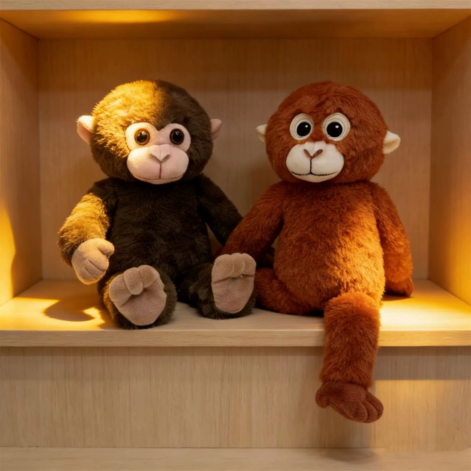 Moonsky 2-Piece Monkey Plush Toy Set, 14.2 Inch Realistic Stuffed ...