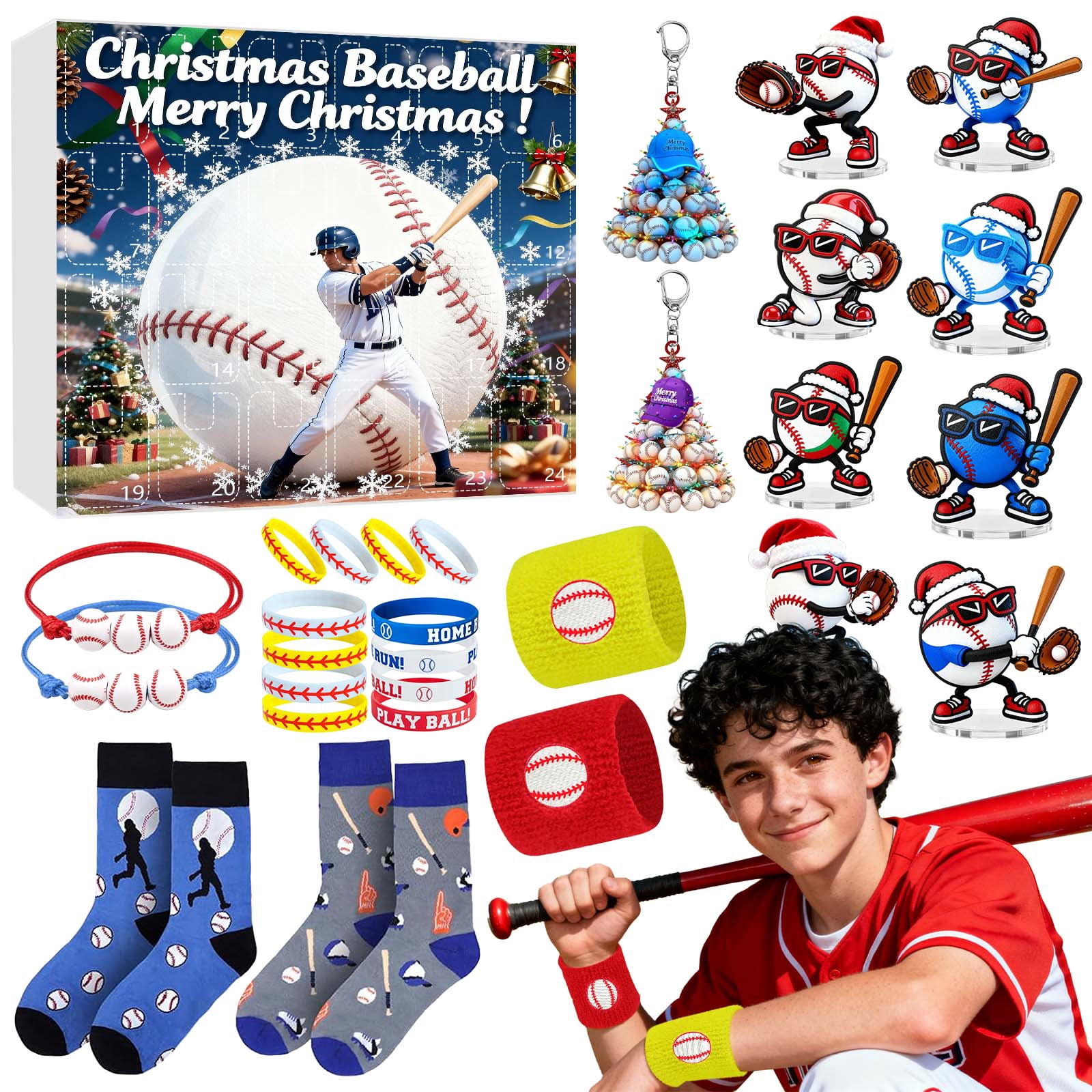 Moonsky 24 Days Baseball Advent Calendar 2025, Sports Advent Calendar ...