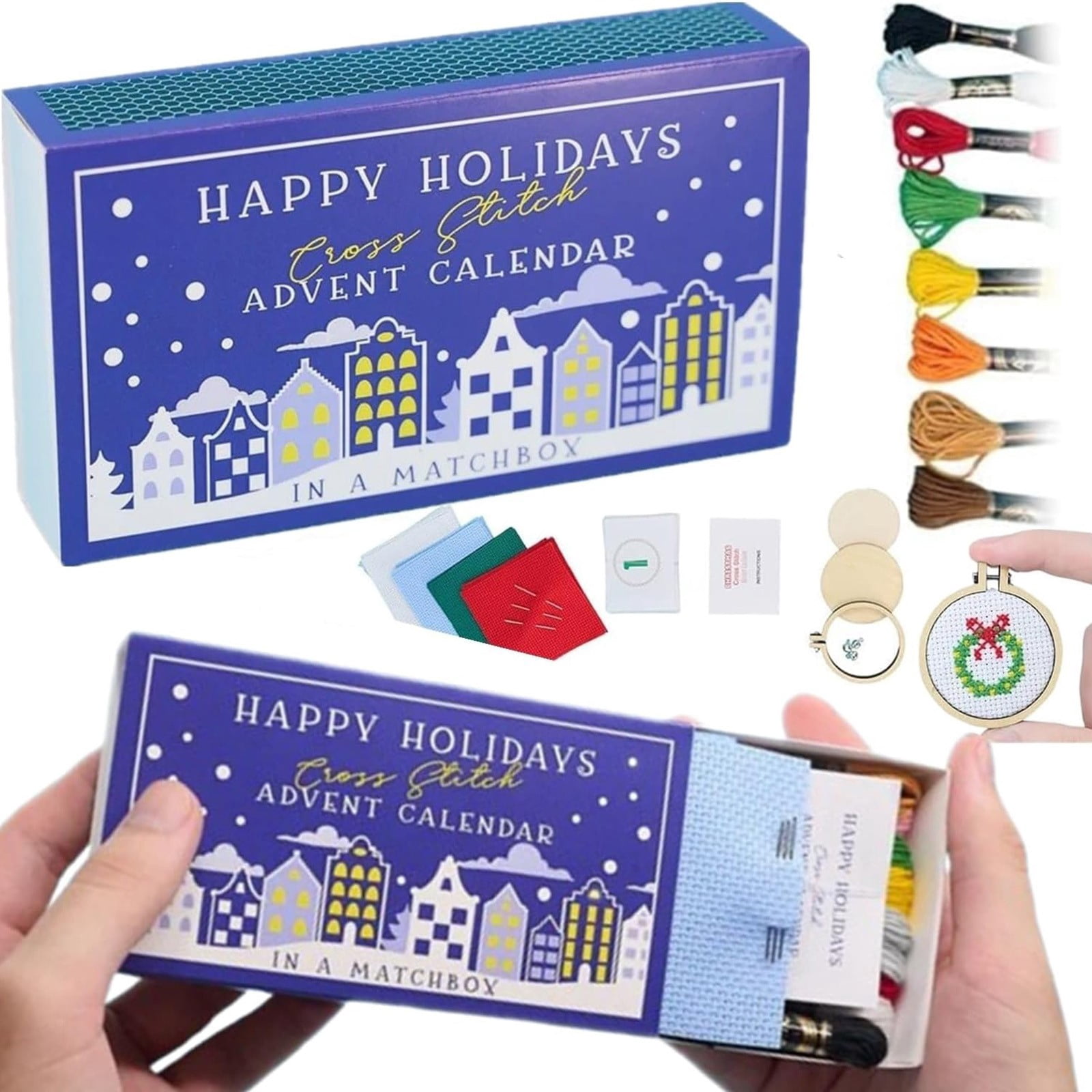 Moonsky|Christmas Cross-Stitch Advent Calendar,24 Days Christmas Advent ...