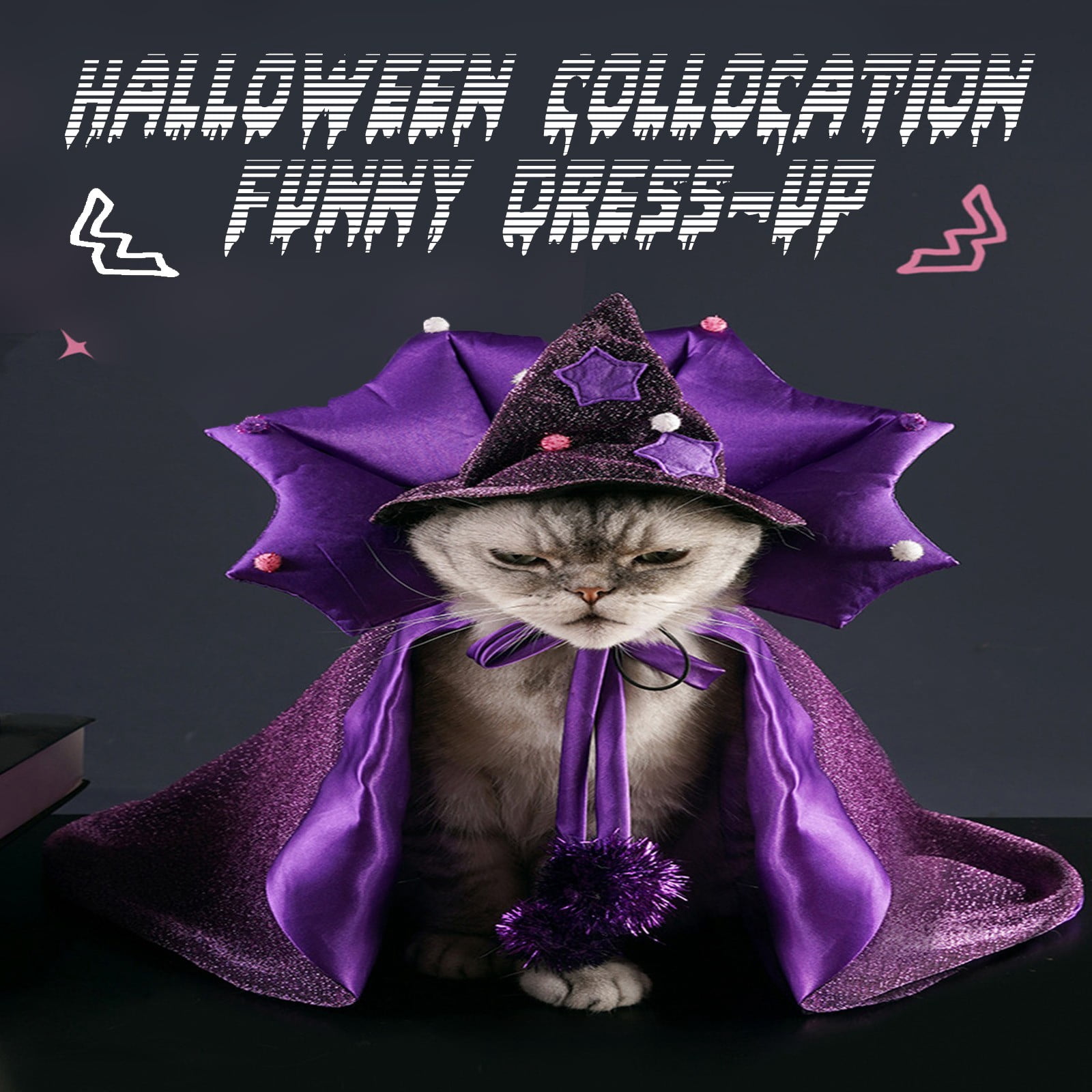Moonsky Dog Clothes, Witch Cartoon-style Halloween Pet Costume for ...