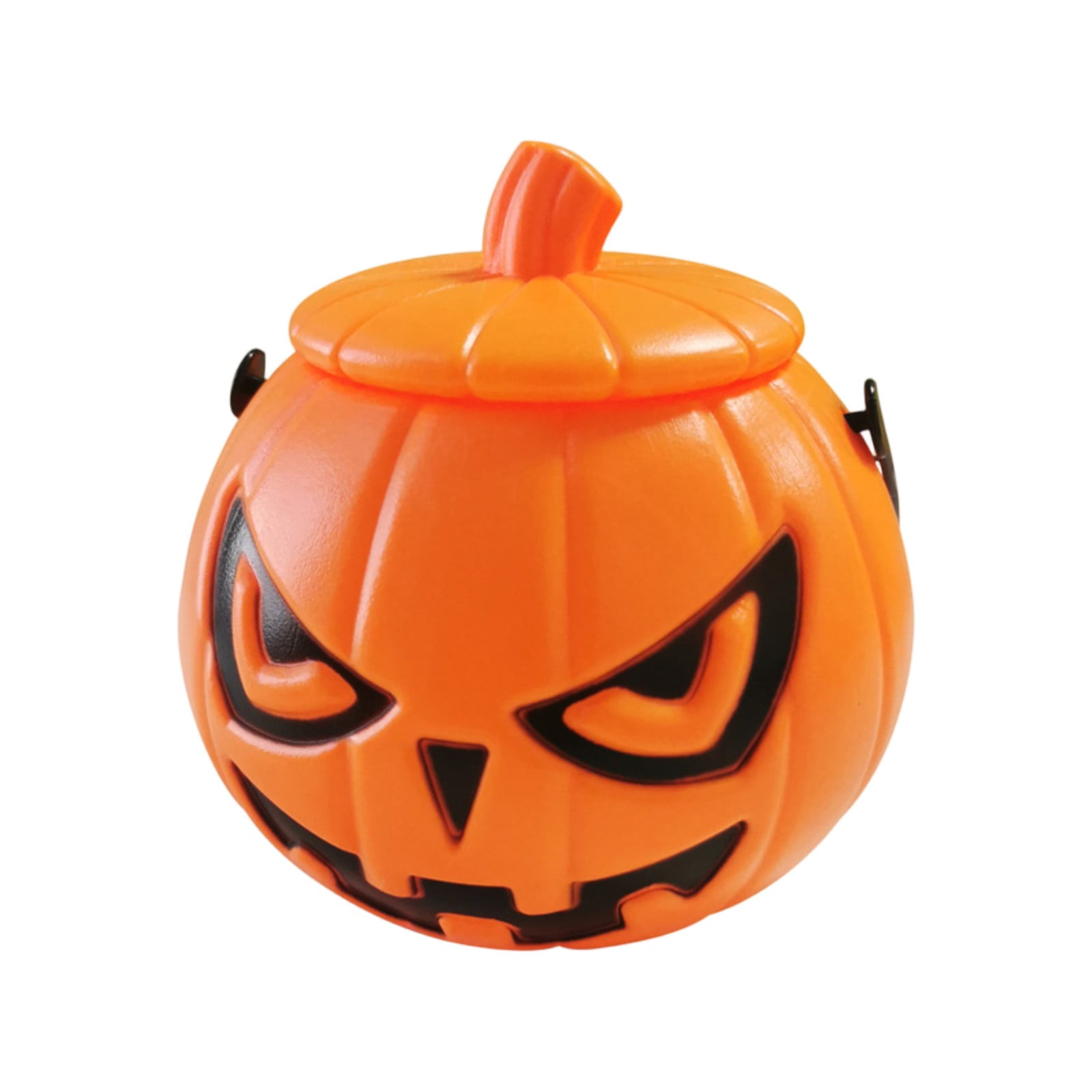 Moonsky Halloween Pumpkin Bucket Set - Trick or Treat Candy Basket with Handle Plastic Jack O ...