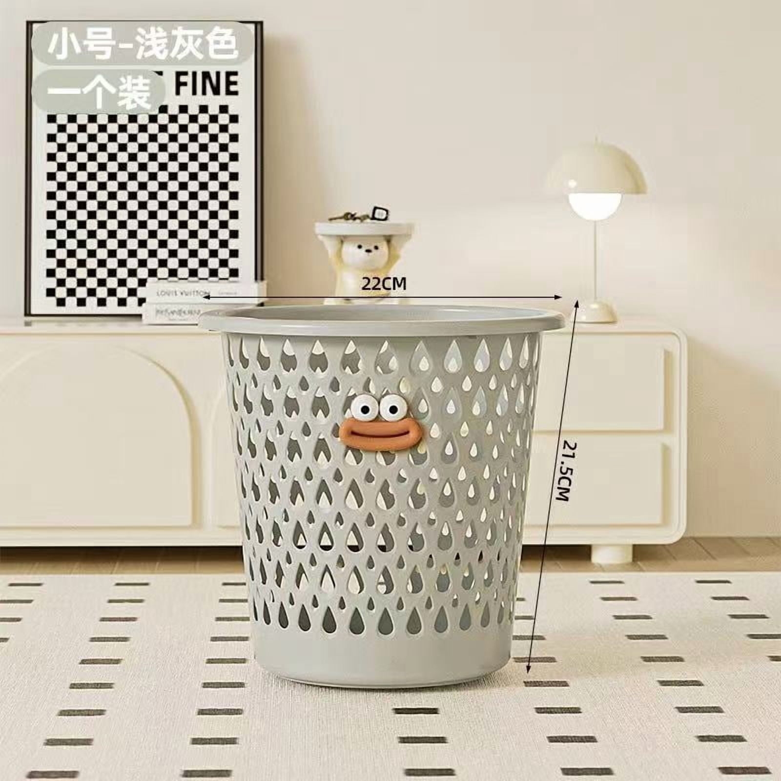 Moonsky Hollow Waste Basket, Thickened Plastic Garbage Bin for Living ...