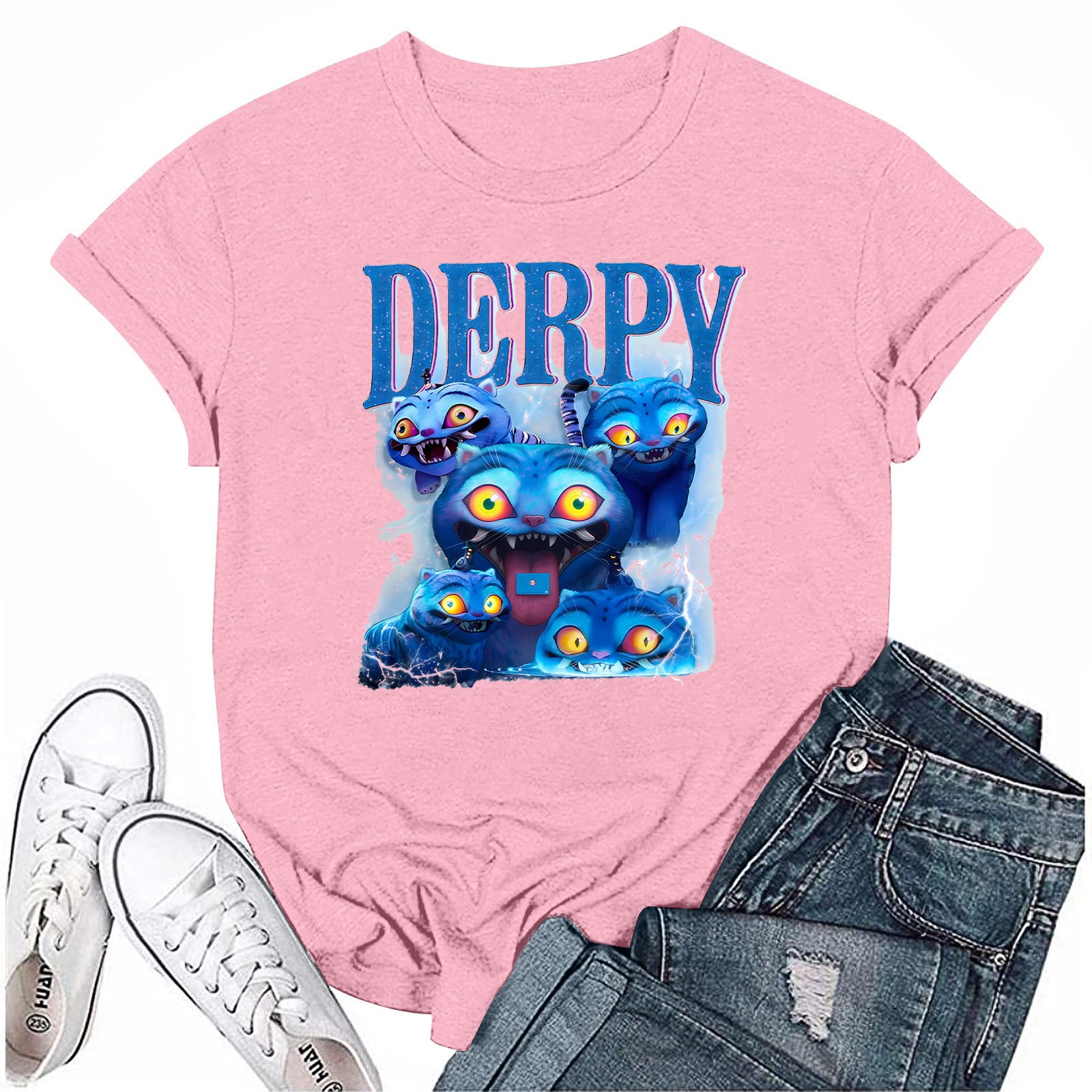 Moonsky Kpop Derpy Tiger Kpop Demon Hunter T-Shirt, Derpy the Tiger And ...