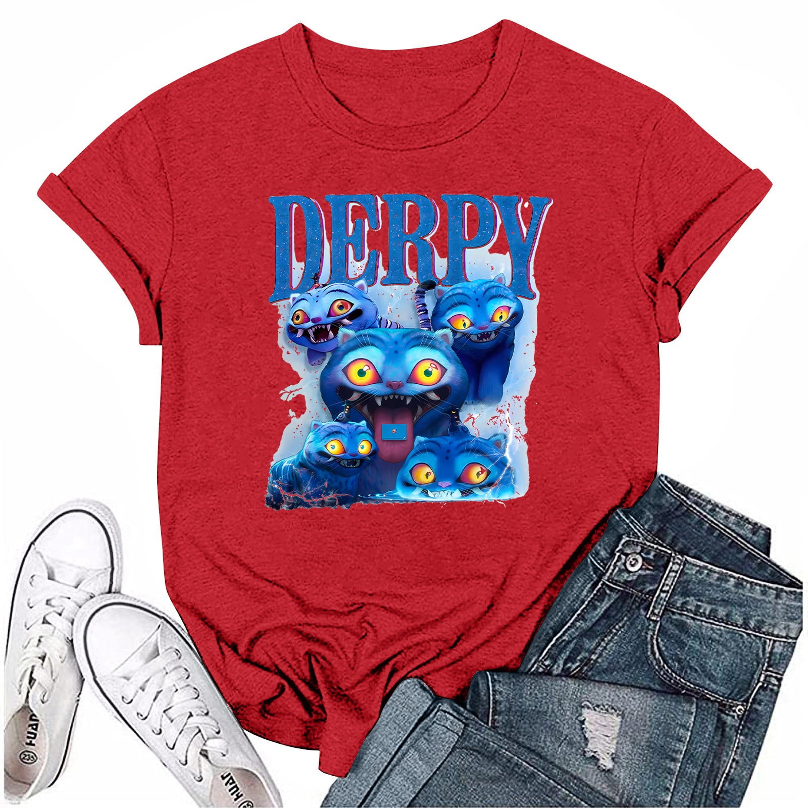 Moonsky Kpop Derpy Tiger Kpop Demon Hunter T-Shirt, Derpy the Tiger And ...