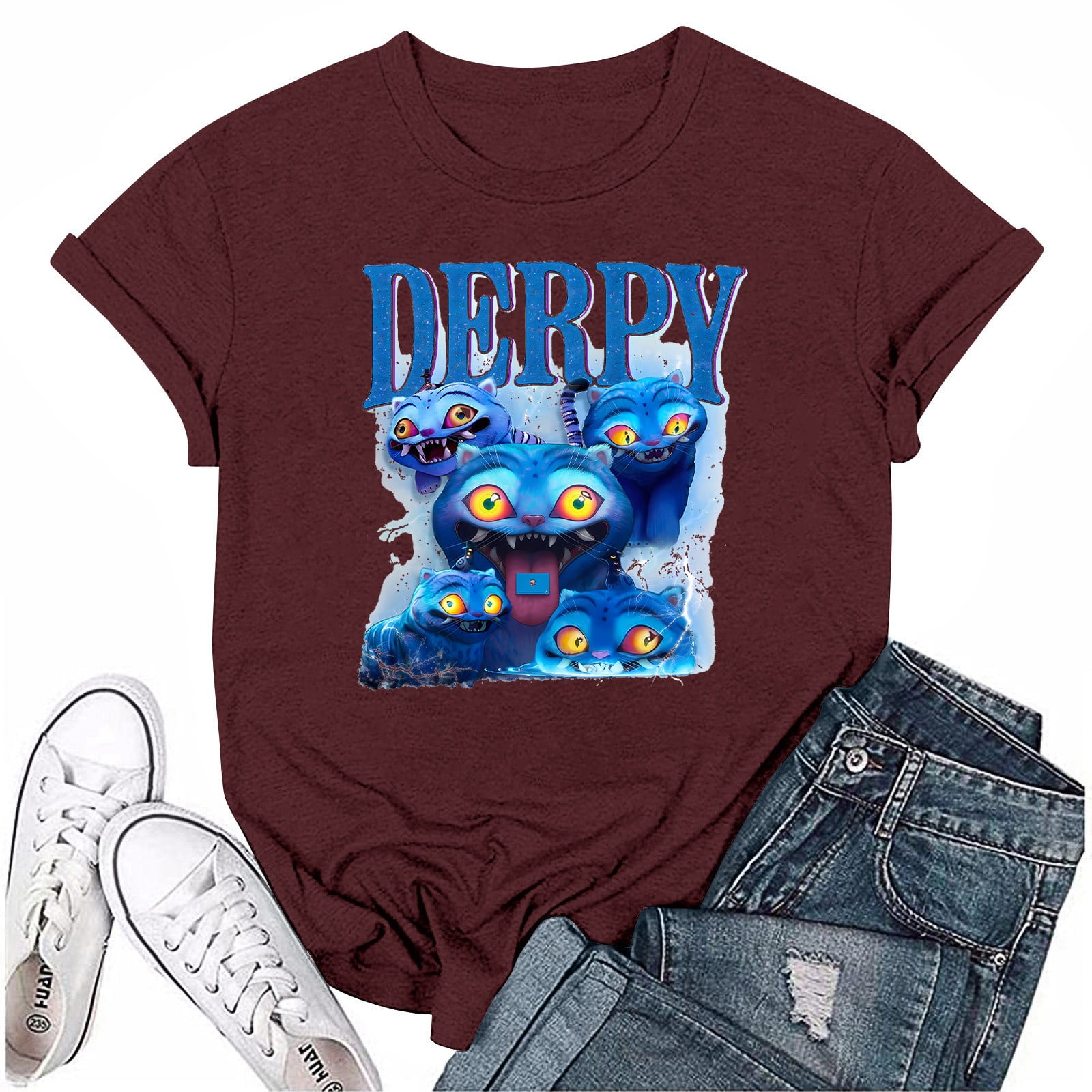 Moonsky Kpop Derpy Tiger Kpop Demon Hunter T-Shirt, Derpy the Tiger And ...