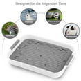 Moonsky Rabbit Litter Box with Plastic Grate Removable Mesh Tray Small ...