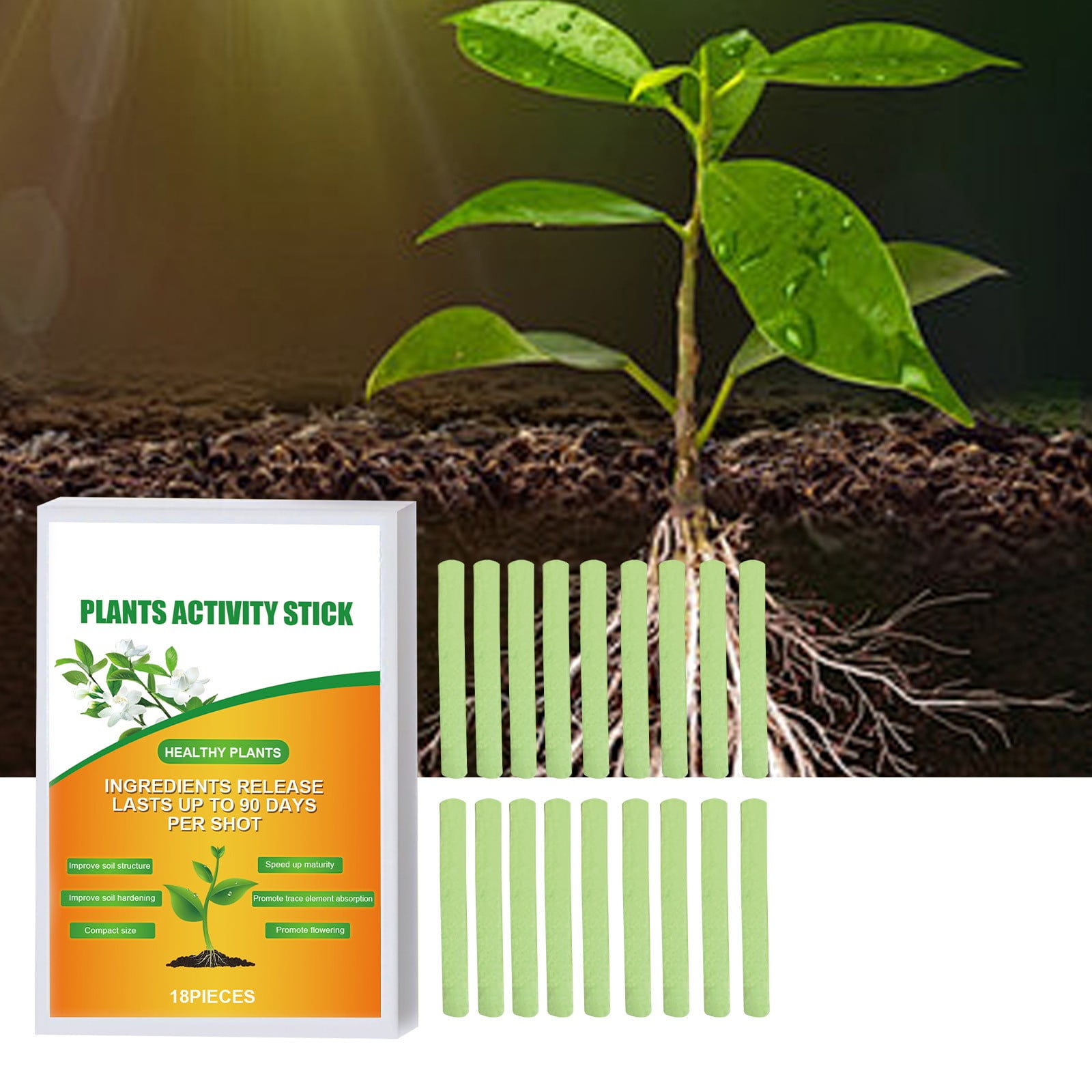 Moonspry Plant Slow-Release Nutrition Bar Plant Bud Potting Special ...