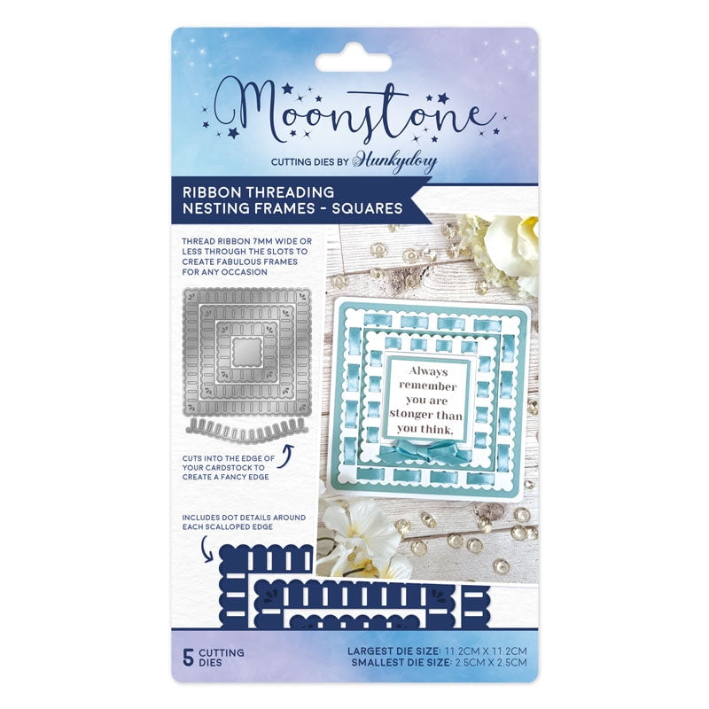 Moonstone Dies - Ribbon Threading Nesting Frames - Squares - Walmart.com
