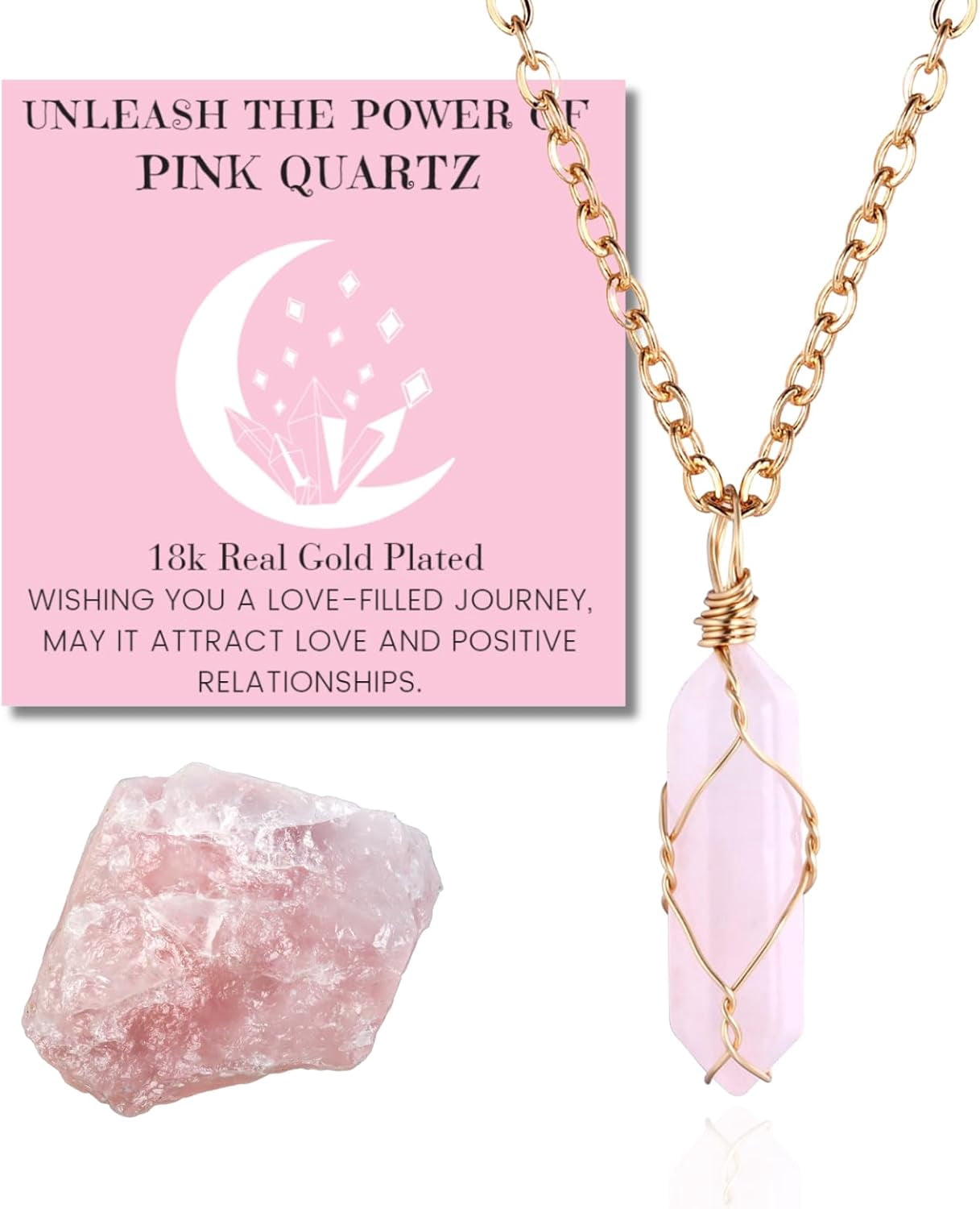 Moonstone Necklace - Lunarlove - Handmade Platinum/18K Gold Plated Winding Tree Of Life Wire ...