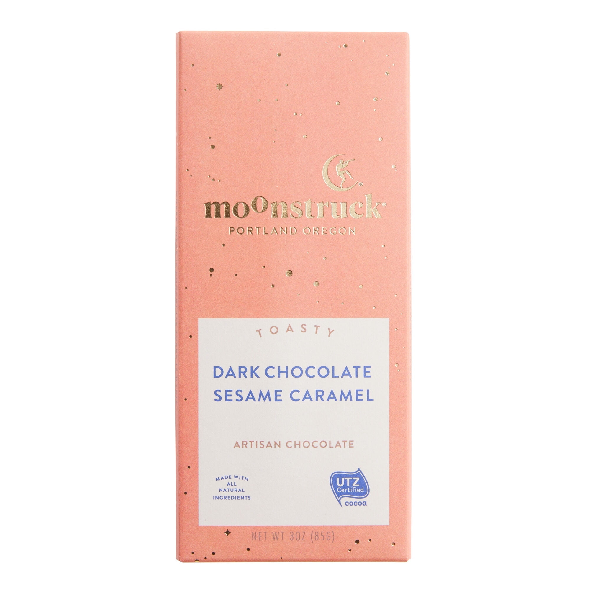 Moonstruck Sesame Caramel Dark Chocolate Bar 2.99 oz. Pack of 3 ...
