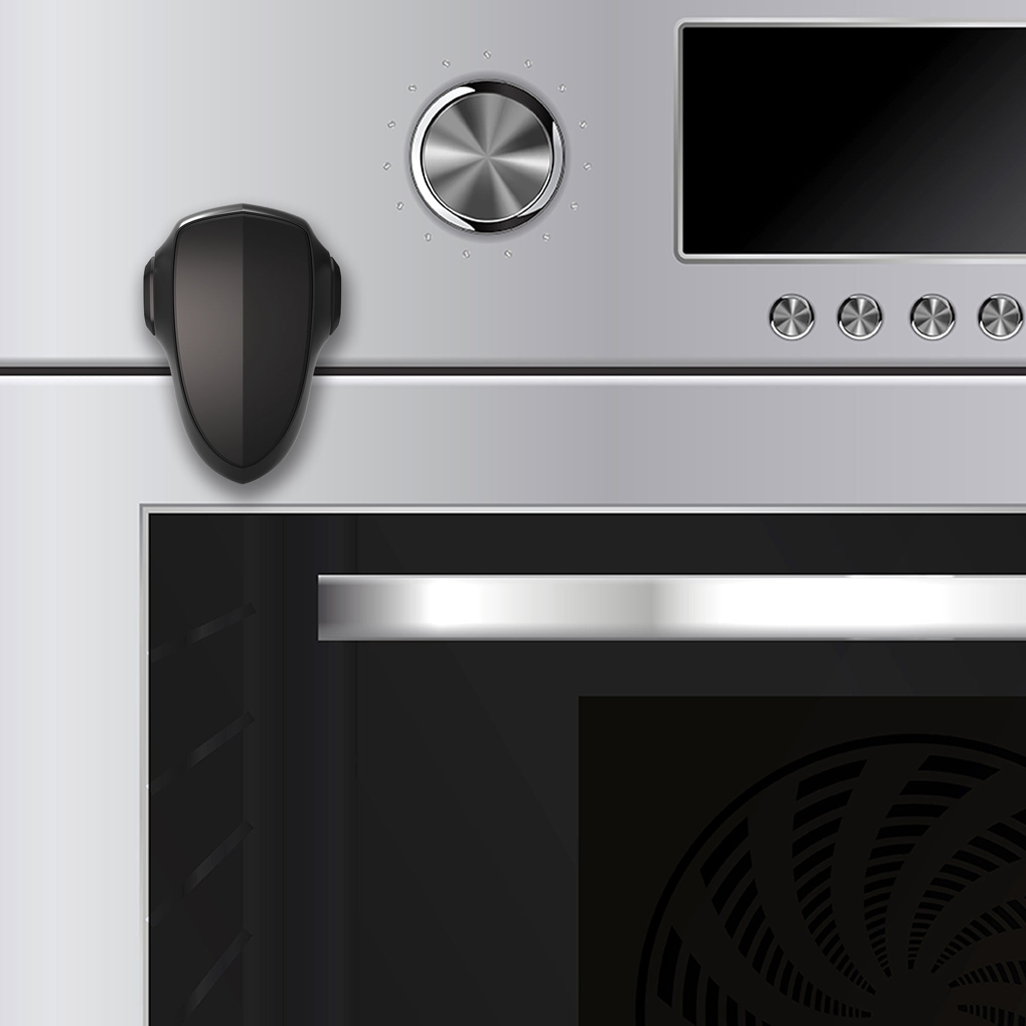 Moonybaby Oven Lock Childproof, Heat-Resistant, Jet Black, Baby Safety ...