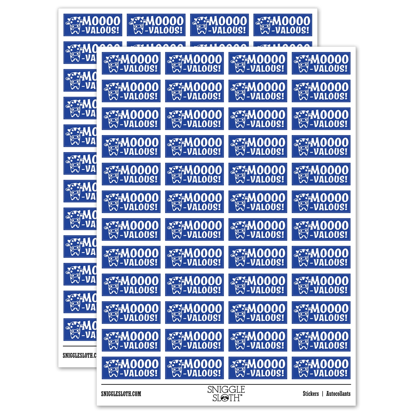 Moooo-valous Marvelous Cow Teacher Student School Sticker Set - Dark ...