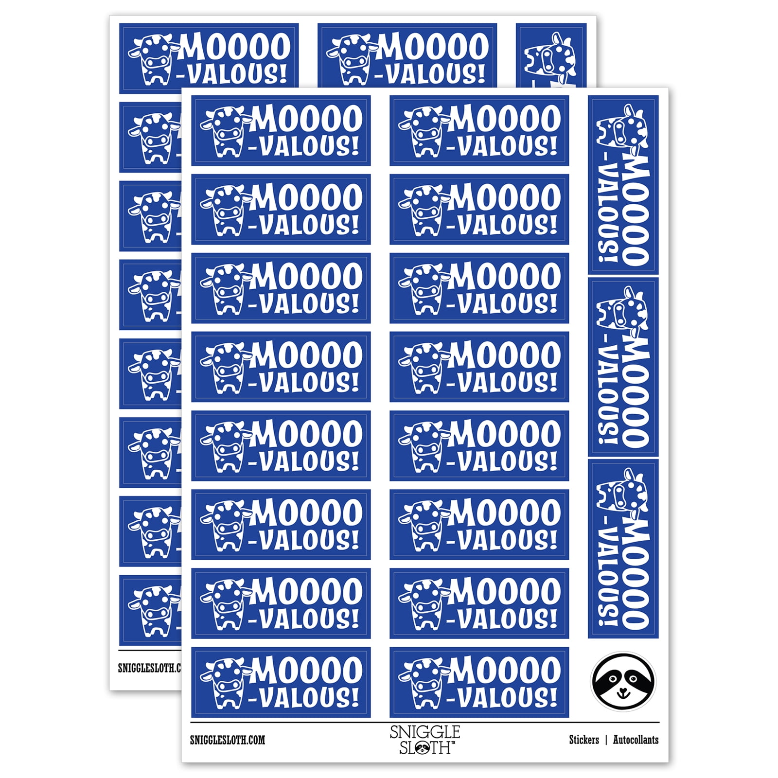 Moooo-valous Marvelous Cow Teacher Student School Sticker Set - Dark ...
