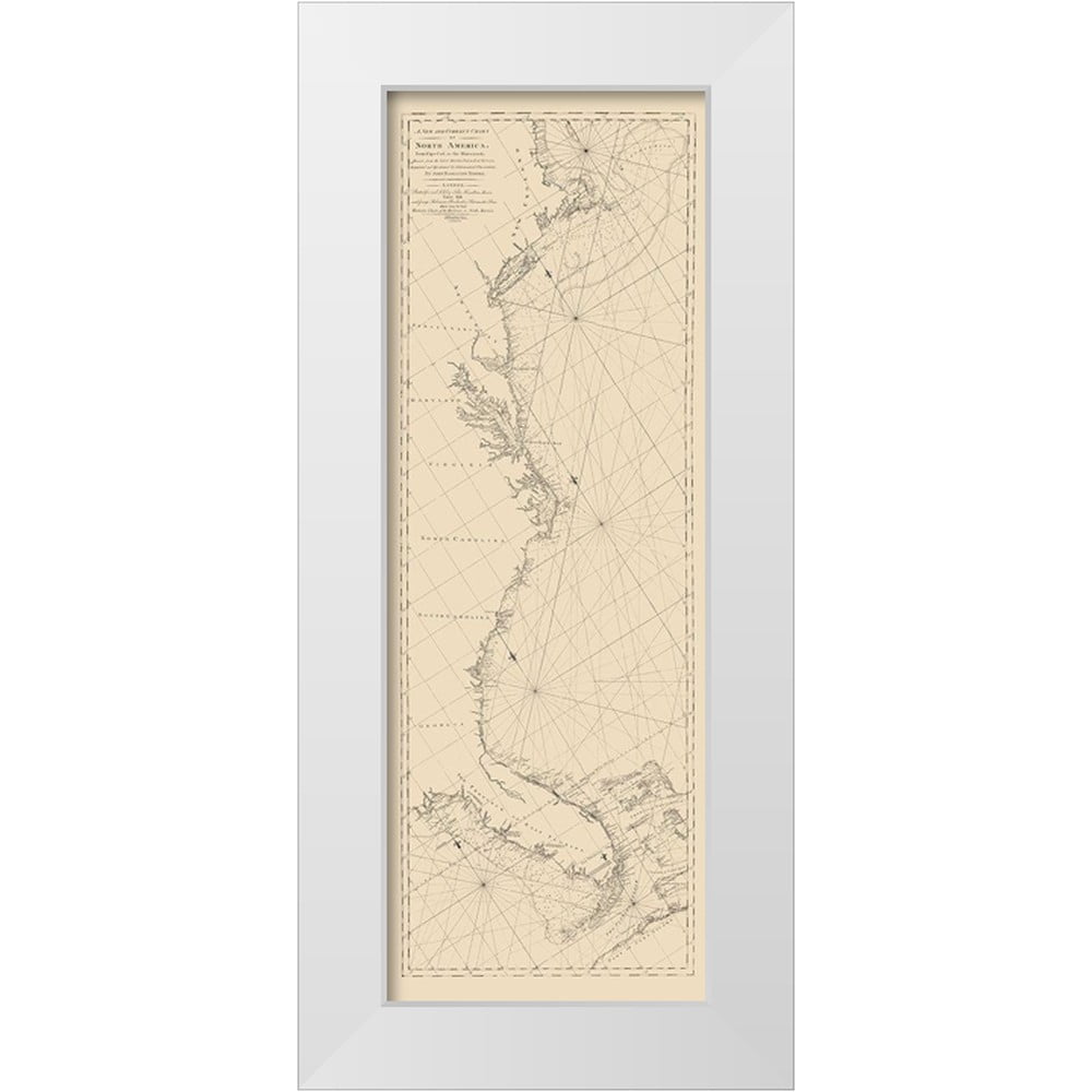 Moore 11x24 White Modern Wood Framed Museum Art Print Titled - Cape Cod ...