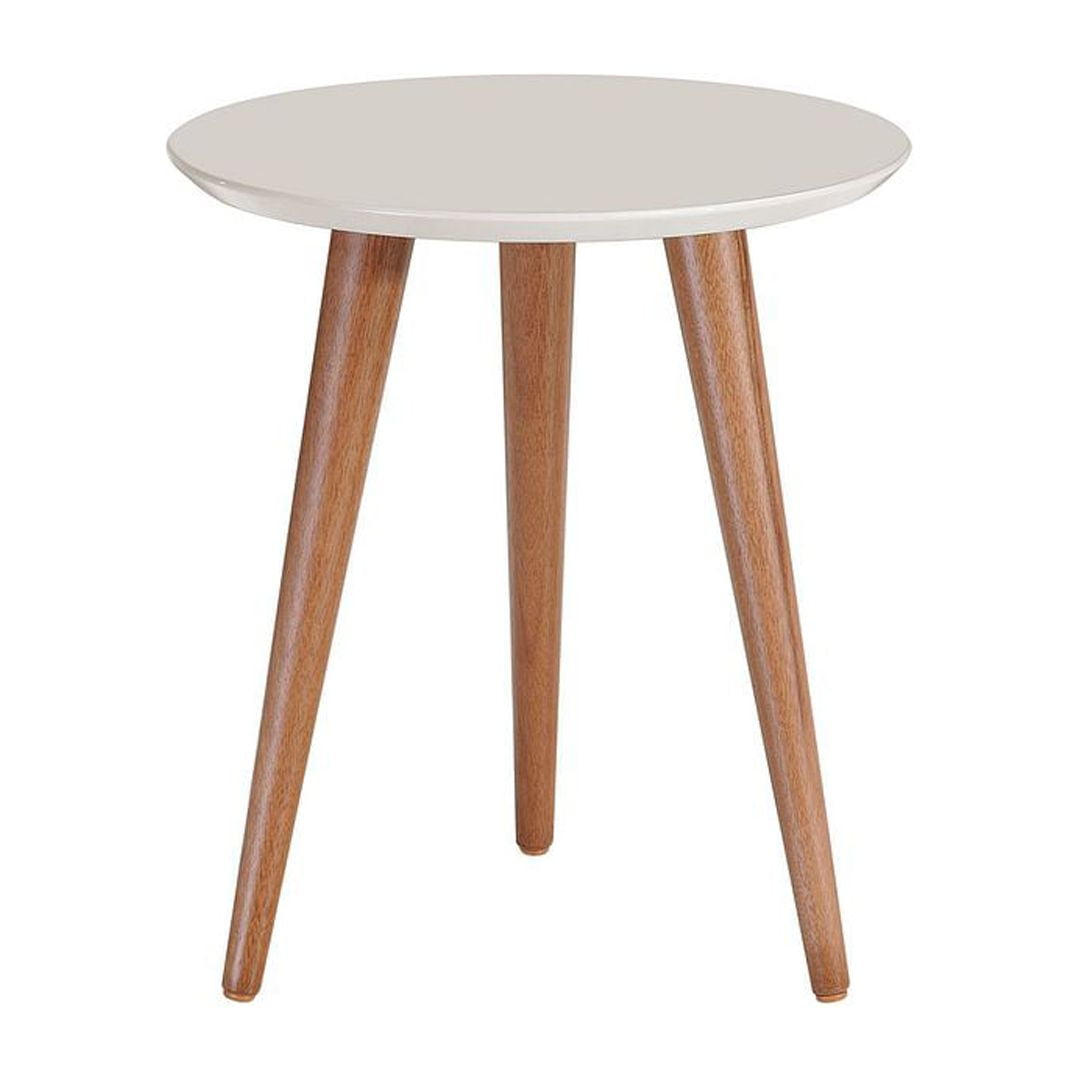 Moore 17.32" Round End Table in Off White - Walmart.com