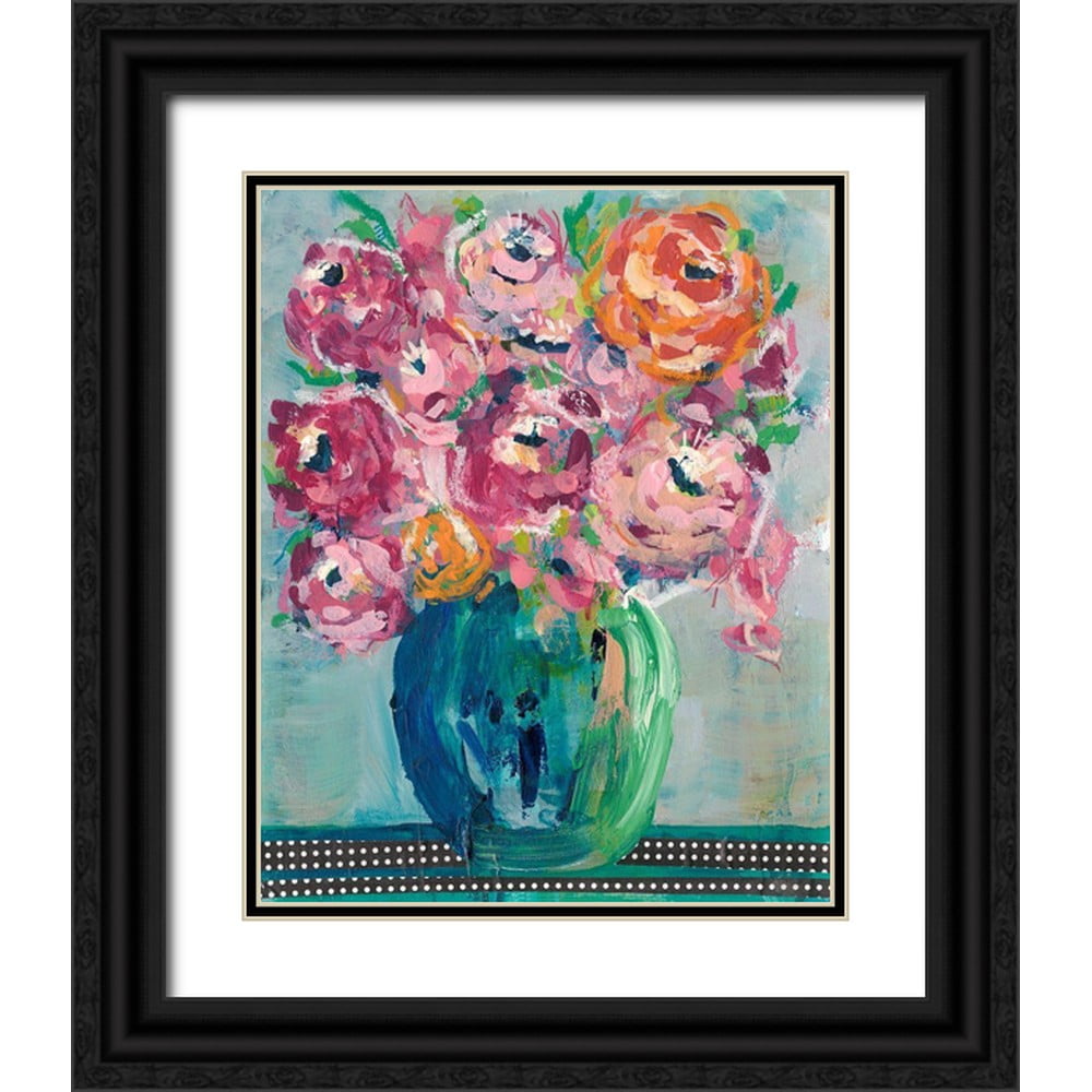 Moore, Regina 12x14 Black Ornate Wood Framed with Double Matting Museum ...