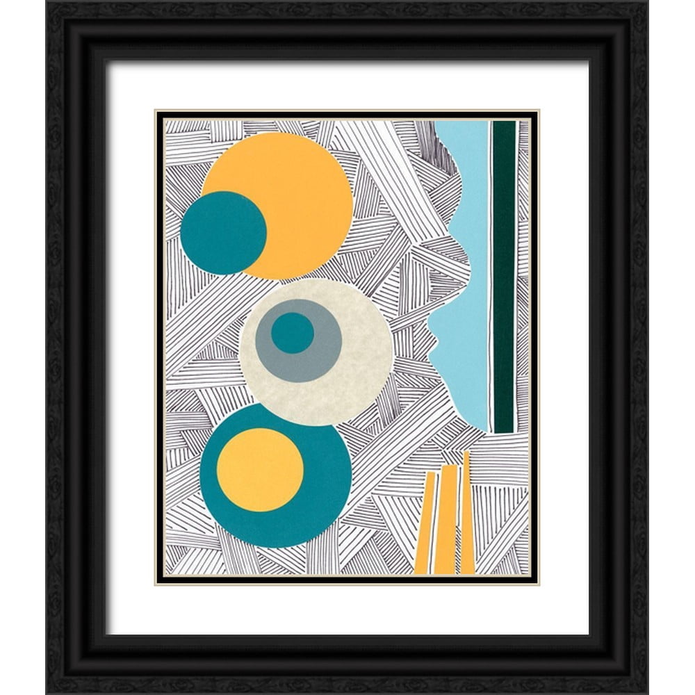 Moore, Regina 12x14 Black Ornate Wood Framed with Double Matting Museum ...