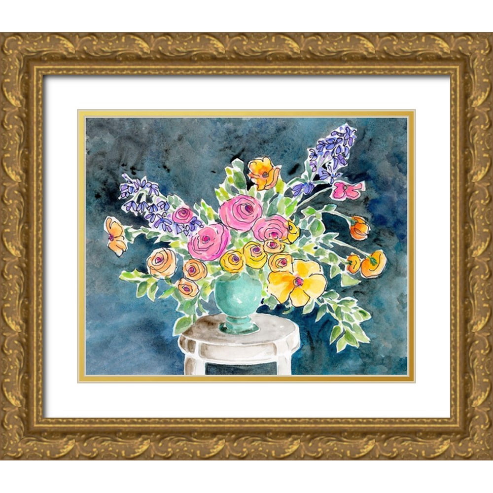 Moore, Regina 32x26 Gold Ornate Wood Framed with Double Matting Museum ...