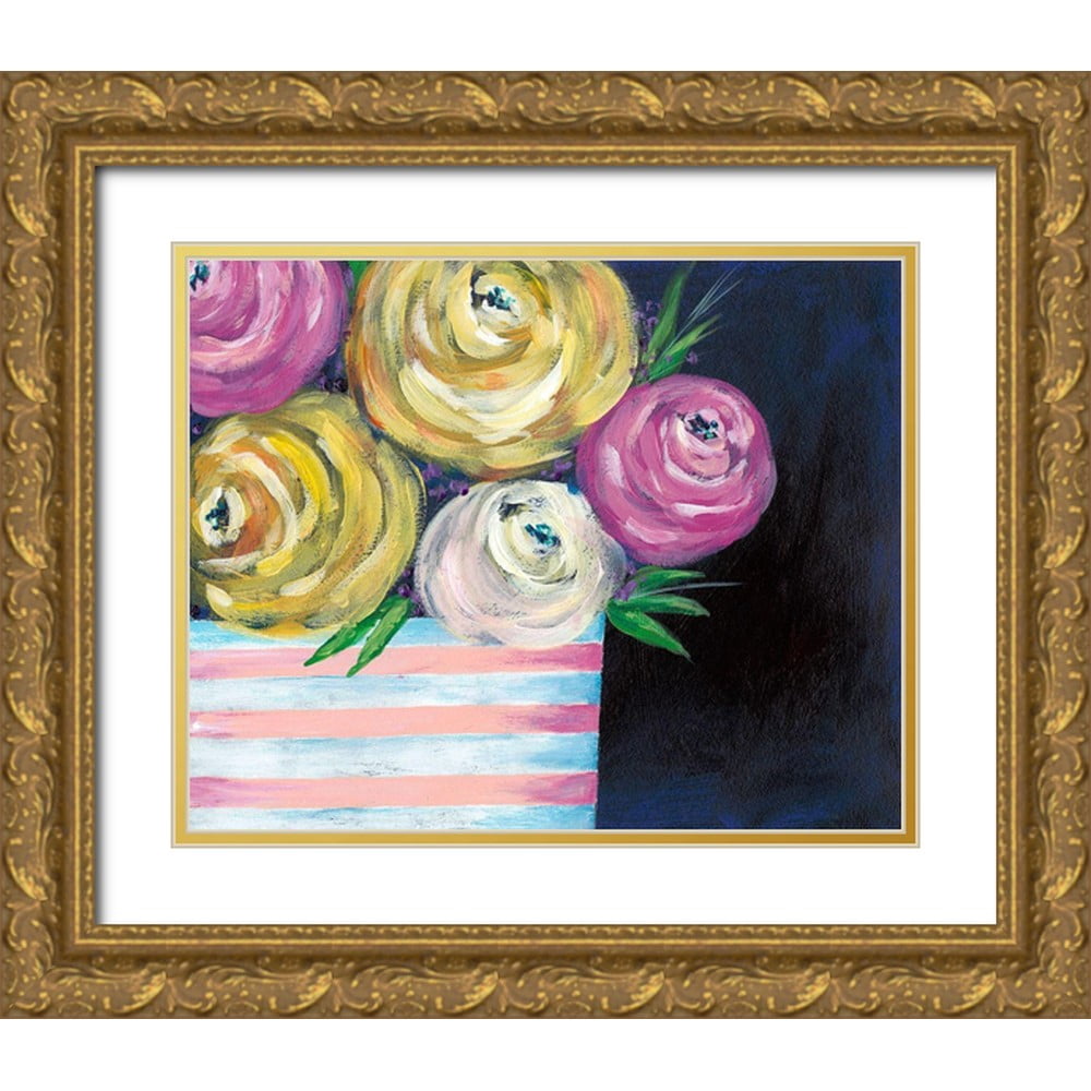 Moore, Regina 32x26 Gold Ornate Wood Framed with Double Matting Museum ...