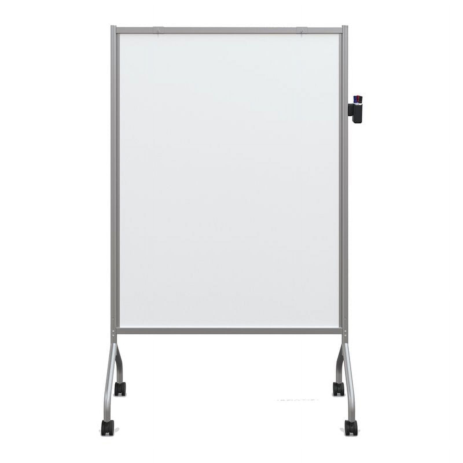 MooreCo 71.8x42" Aluminum Metal Essential Mobile Board in White ...