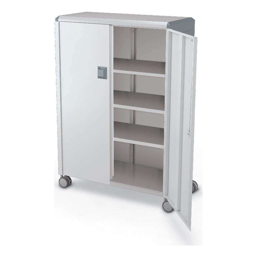 MooreCo Compass Cabinet Grande Cool Gray With Doors Shelves Caster ...