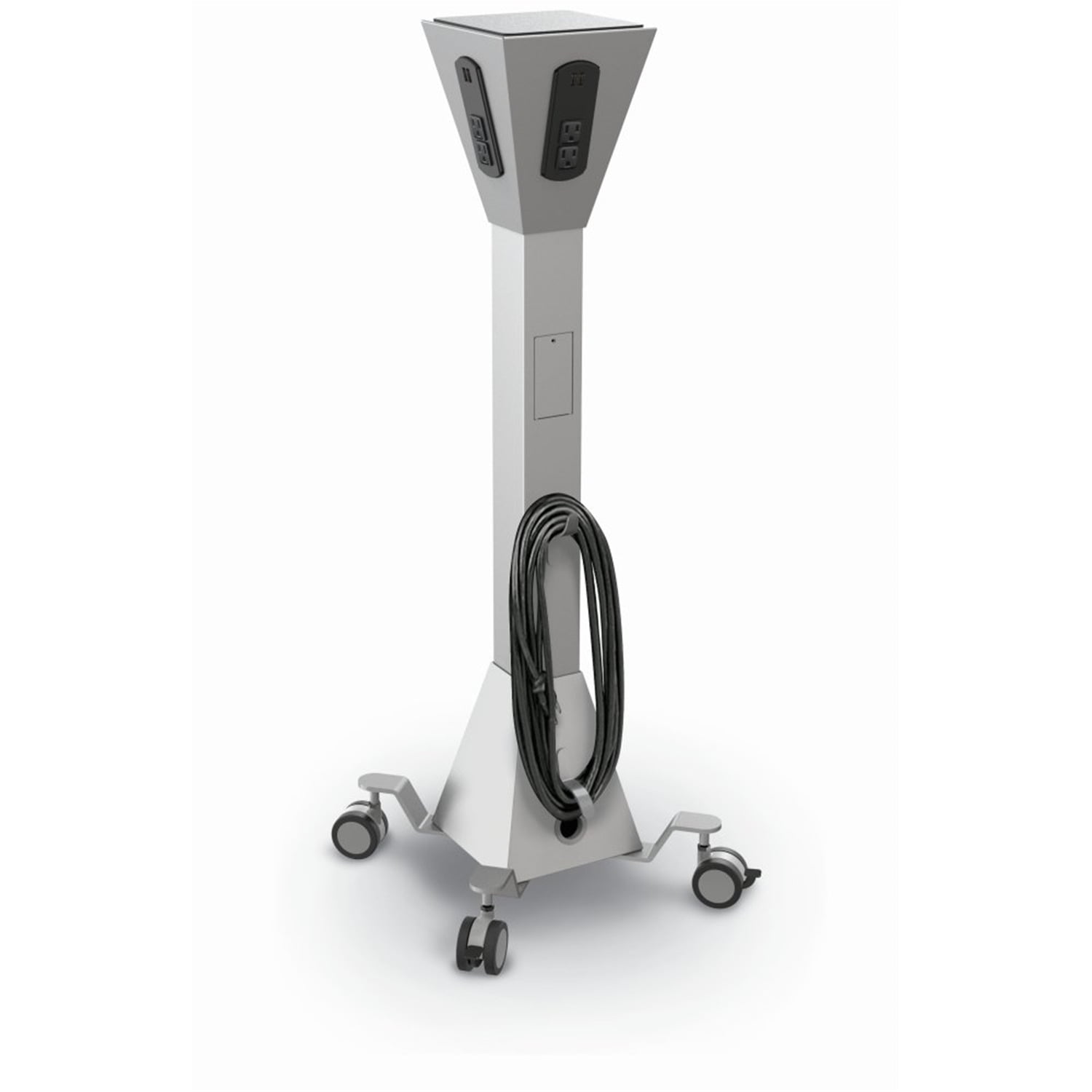 MooreCo Mobile Power Tower with AC and USB Outlets Gray - Walmart.com