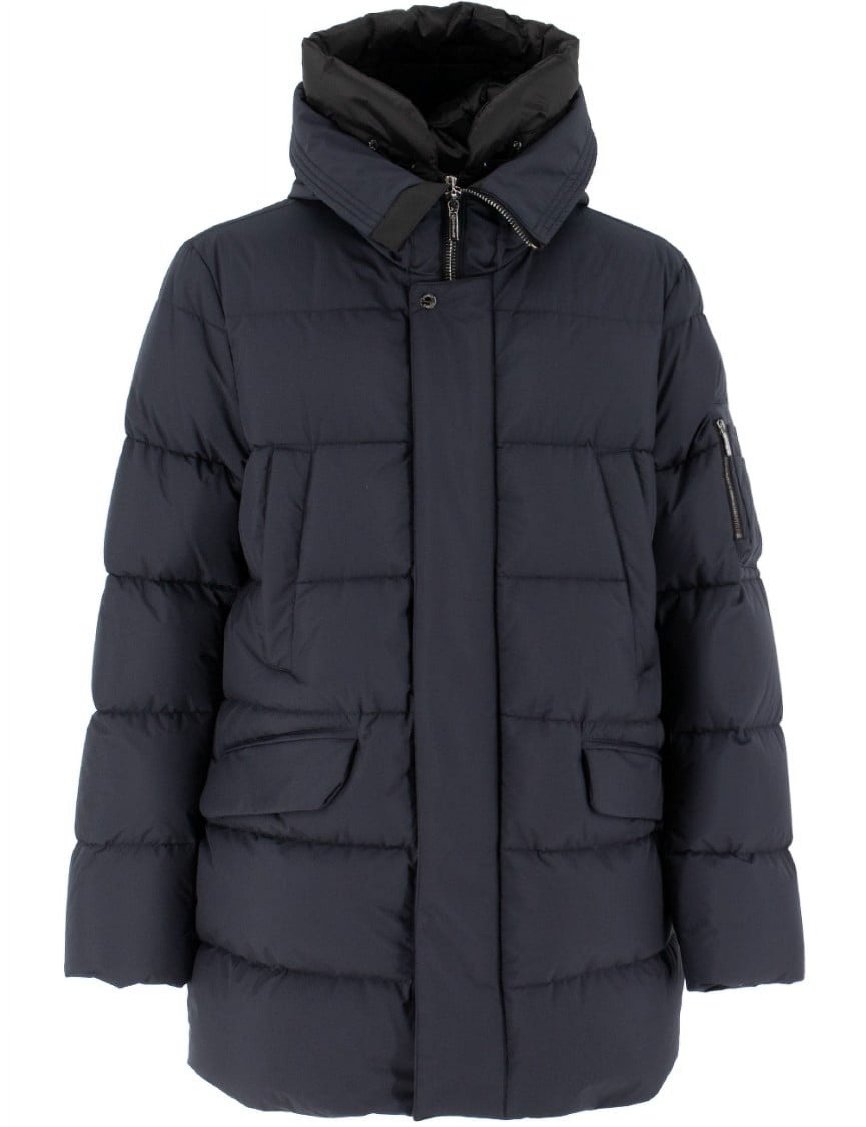 Moorer Men's Quilted Down Parka With Detachable Hood Blue Sizes IT 34 ...