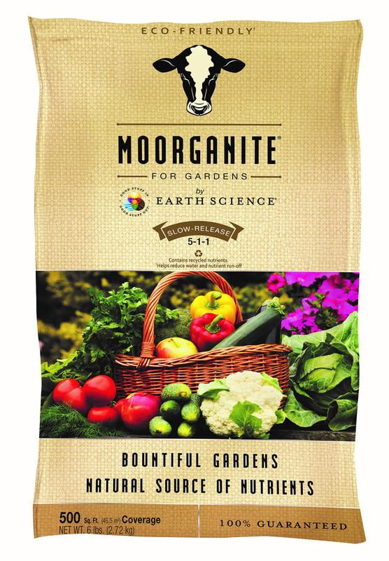 Moorganite Natural All Purpose Plant Food by Earth Science, 6 lb, 600 ...