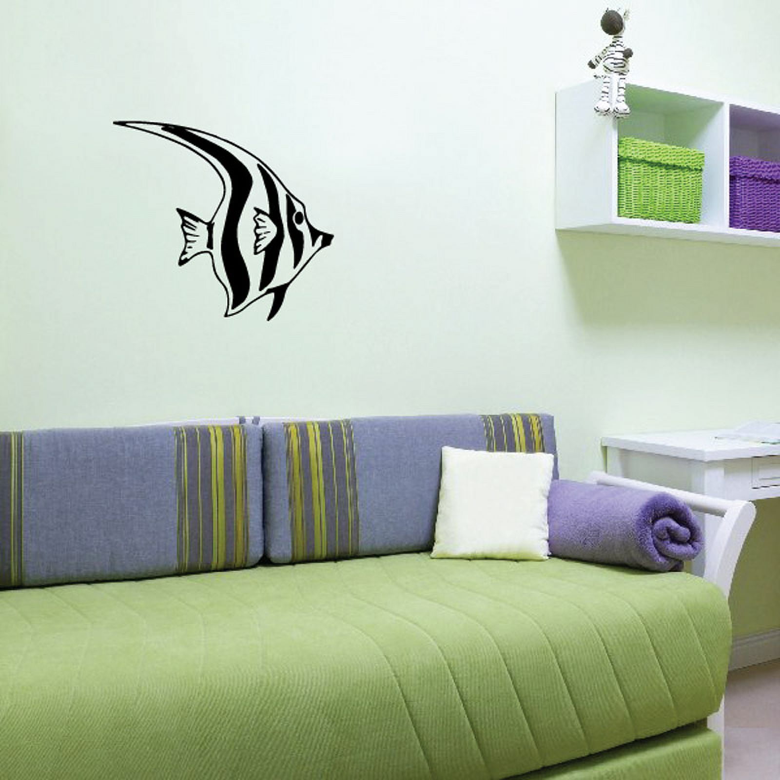 Moorish Idol Angel Fish Swimming Decal - 36 Inches - Walmart.com