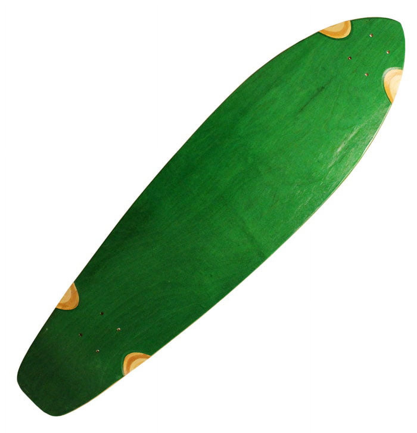 Moose 9.75 x 36.5 In. Green Longboard Skateboard Deck Kick tail ...