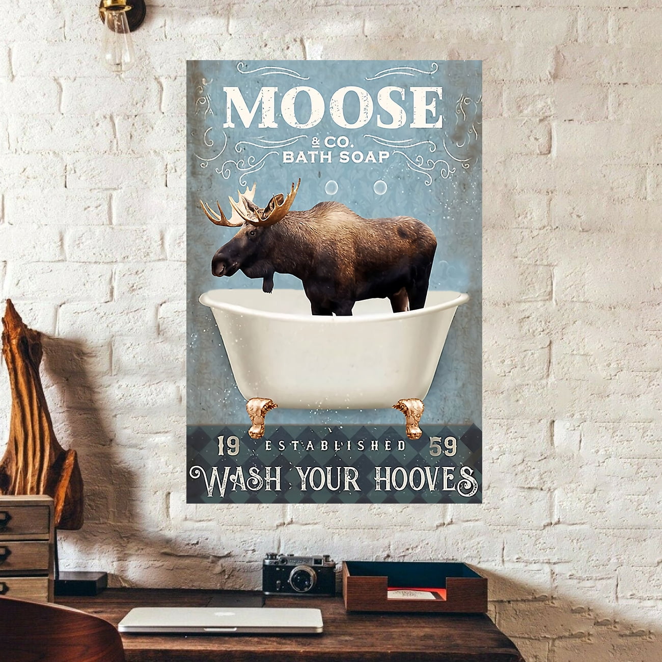 Moose Bath Soap Poster 24 x 36 Inch Poster - Walmart.com