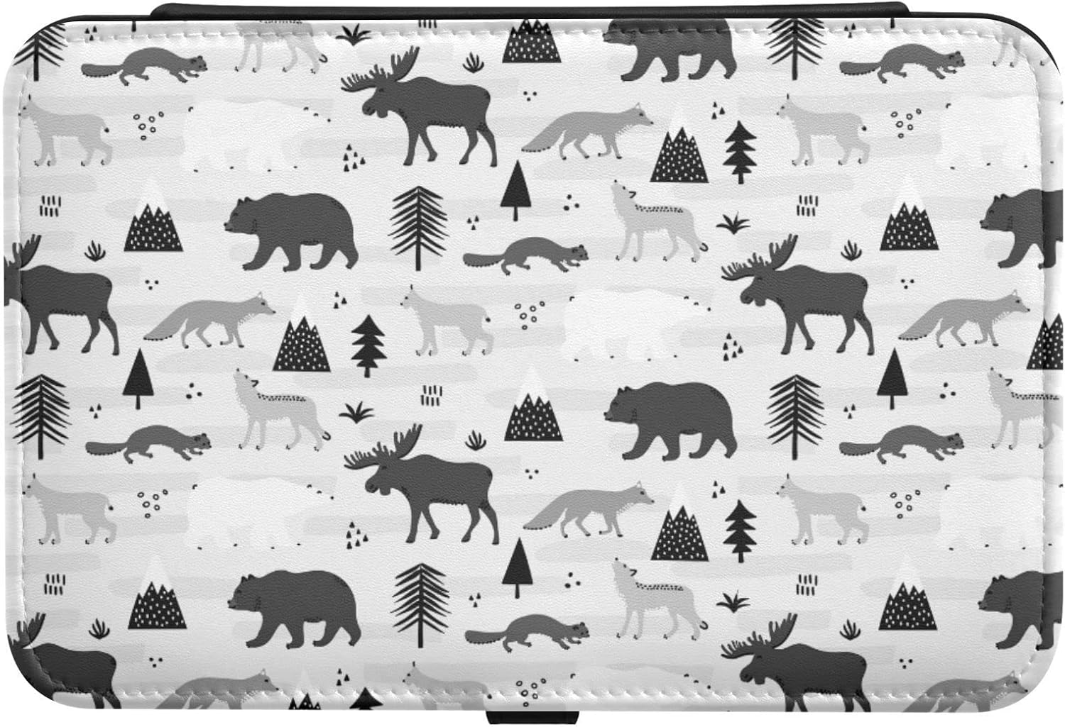 Moose Bear Foxes Trees Wolf Squirrel Seamless Forest Fauna Animals ...
