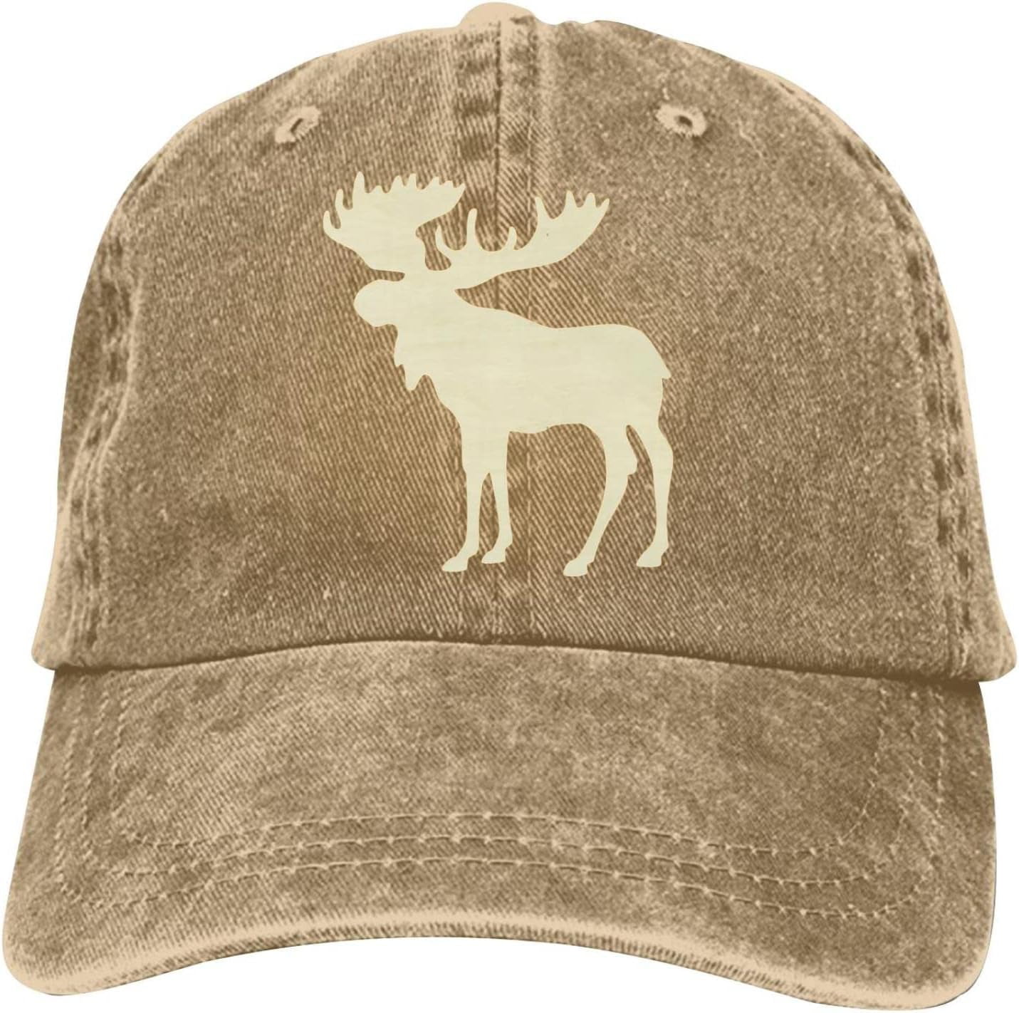 Moose Buffalo Baseball Cap Vintage Adjustable Washed Hats Cowboy Hats ...