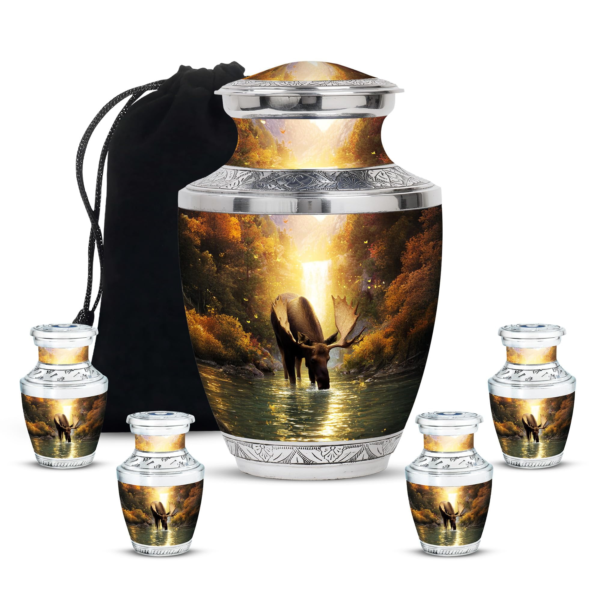 Moose Cremation Urns for Mother & Father, Memorial Urn For Human Ashes ...