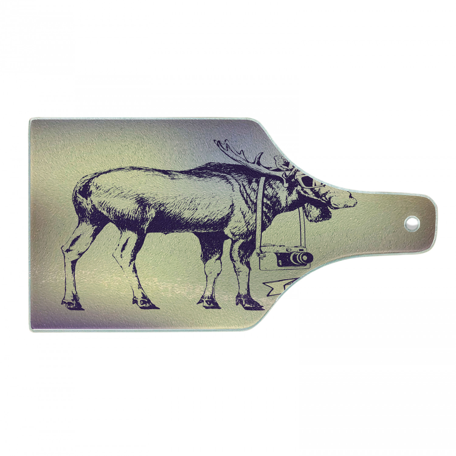 Moose Cutting Board, Hipster Deer Shade Sunglasses and Camera Vintage ...