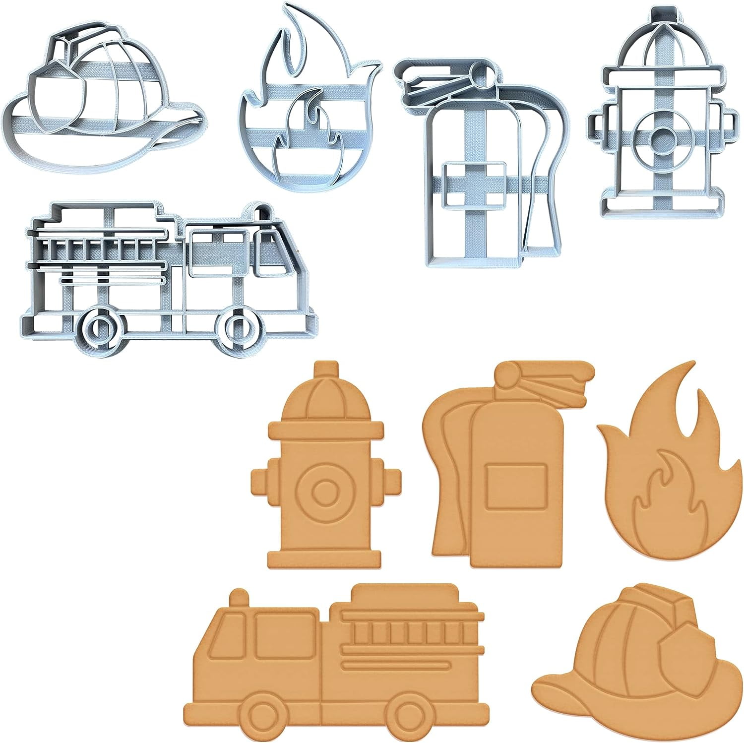 Moose Goods Firefighter Cookie Cutters Fire Truck Helmet Fire ...