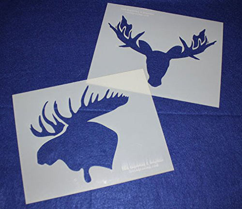 Moose Head Stencils -Mylar 2 Pieces of 14 Mil 8" X 10" - Painting ...