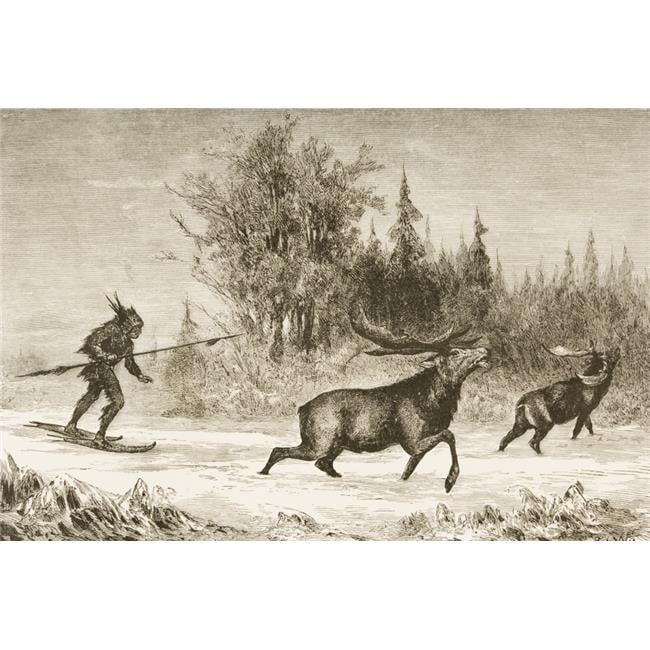 Moose Hunting In The North Western Territory In 1870S From American ...
