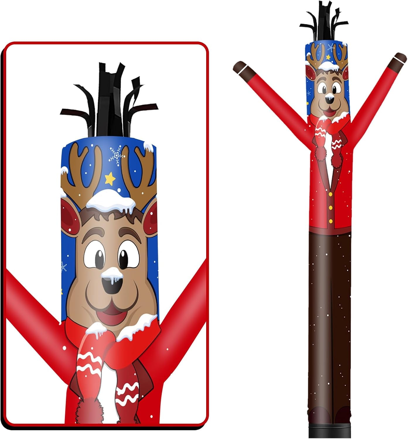 Moose Inflatable Tube Man Wacky Wavy Dancing Guy for Outdoor Decoration ...